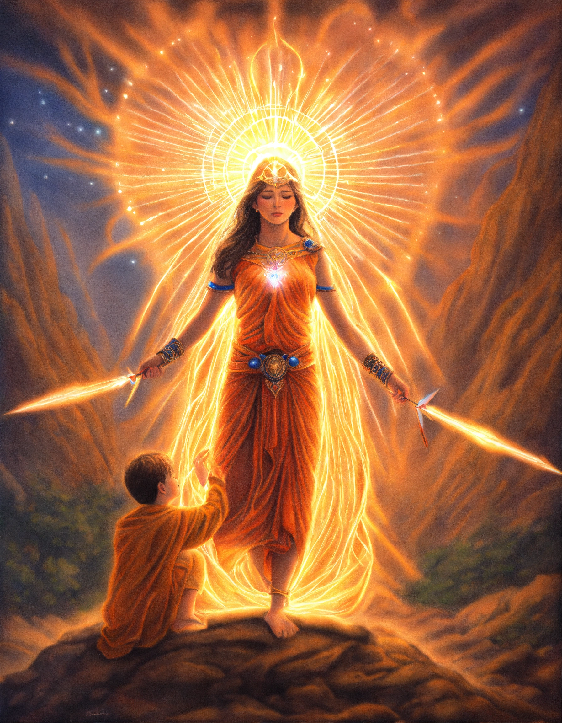 Lexica - Realistic colored pencil illustration of An enlightened spirit ...