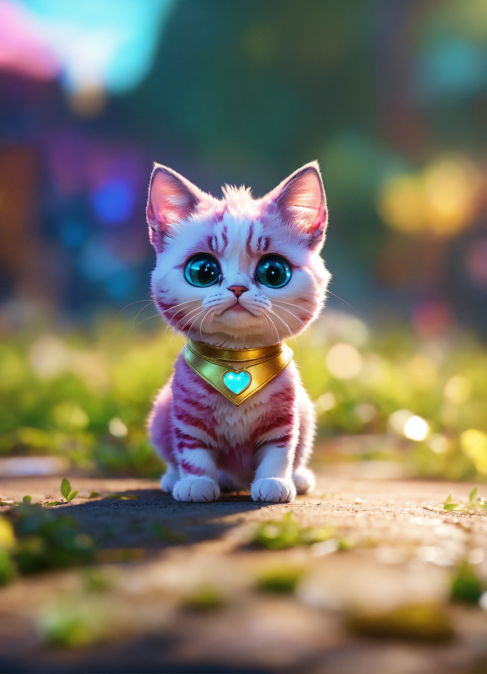Lexica - 4D full body photo of a cute little cat crying walking in the ...