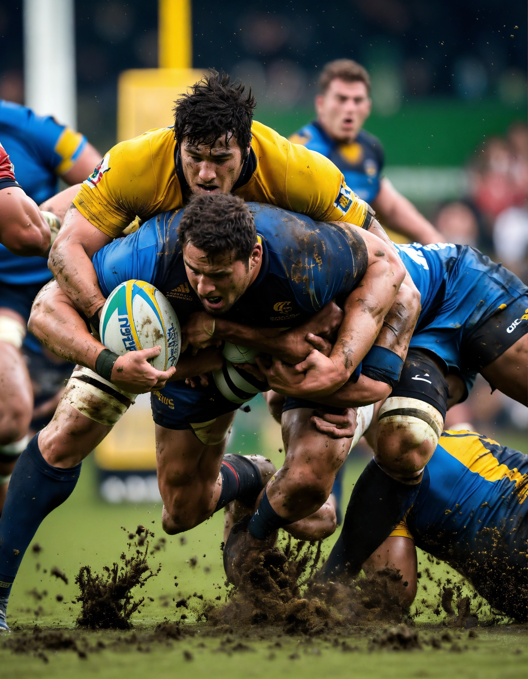 Lexica - An image capturing the moment when a rugby player executes an ...