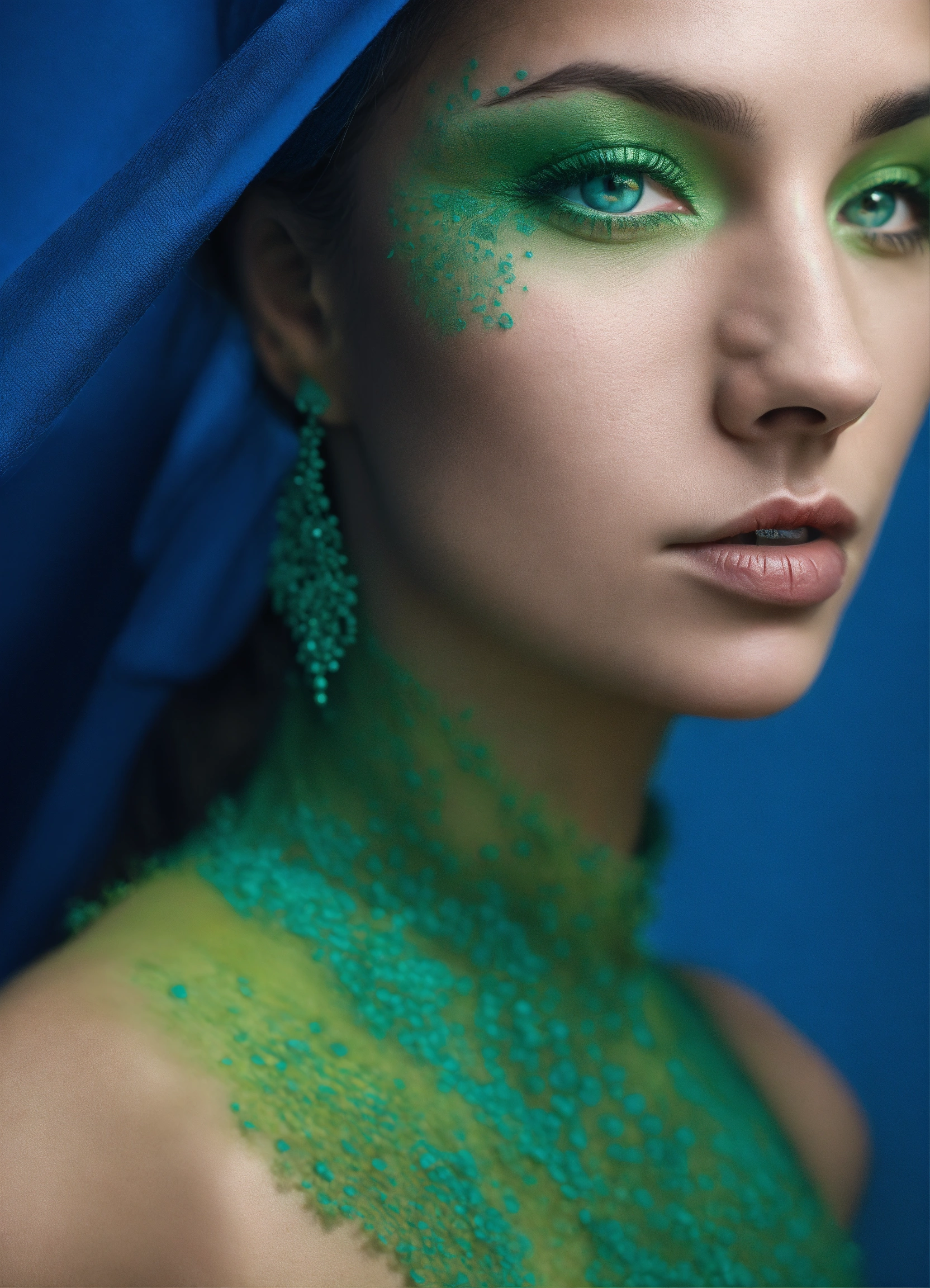 Lexica - Une femme aux yeux d'un bleu profond et un homme aux yeux bleu ...