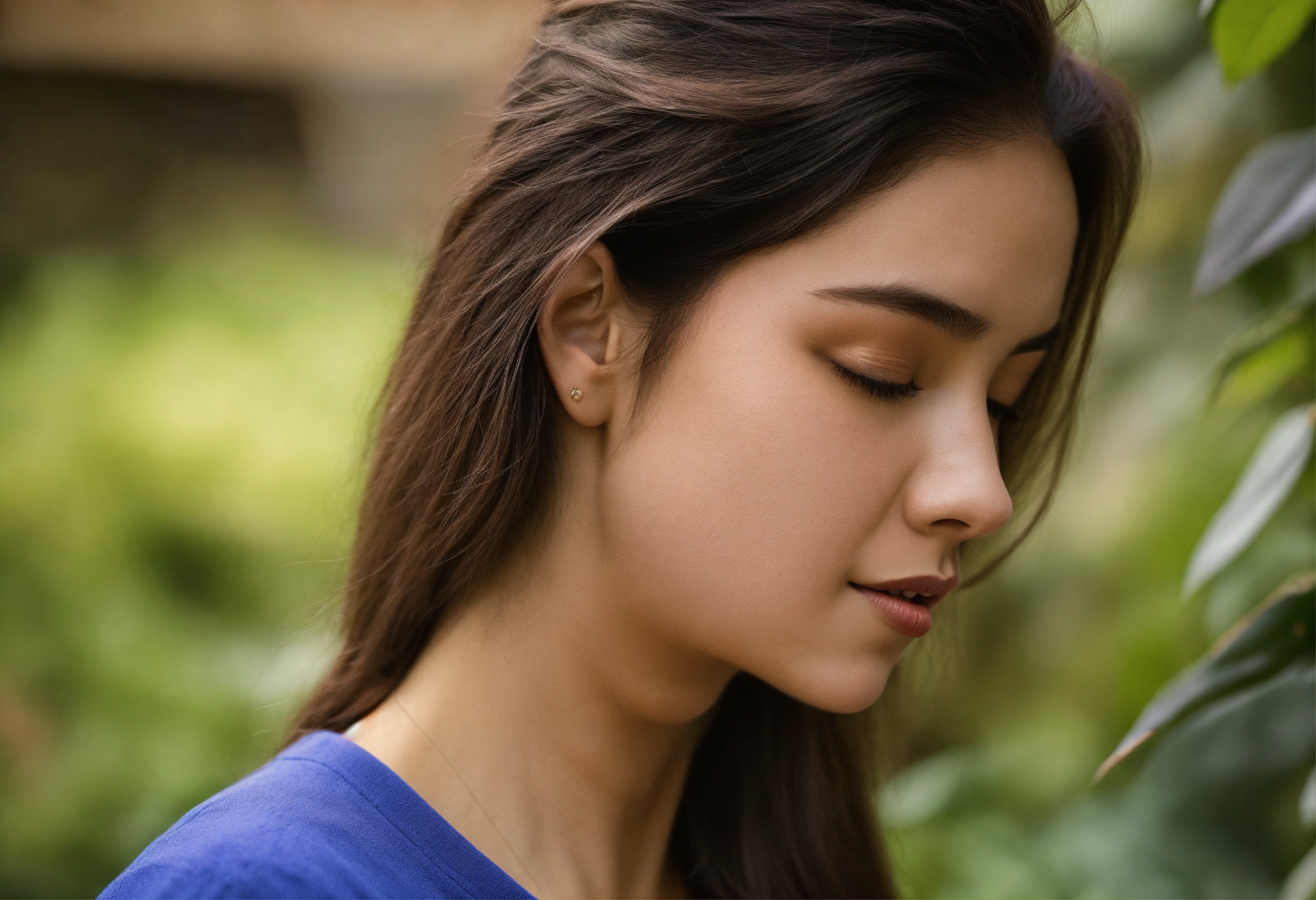 Lexica - YOUNG WOMAN IN PROFILE EXTACY FACE EXPRESSION