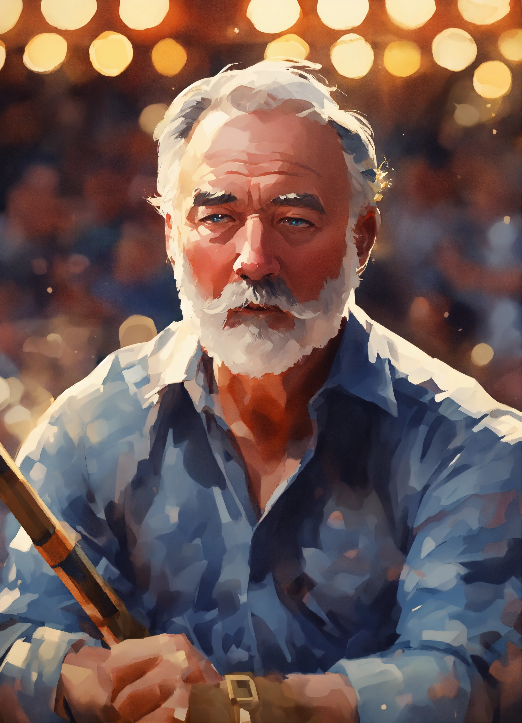 Lexica - Ernest Hemingway fighting a bull in a traditional bullfight ...