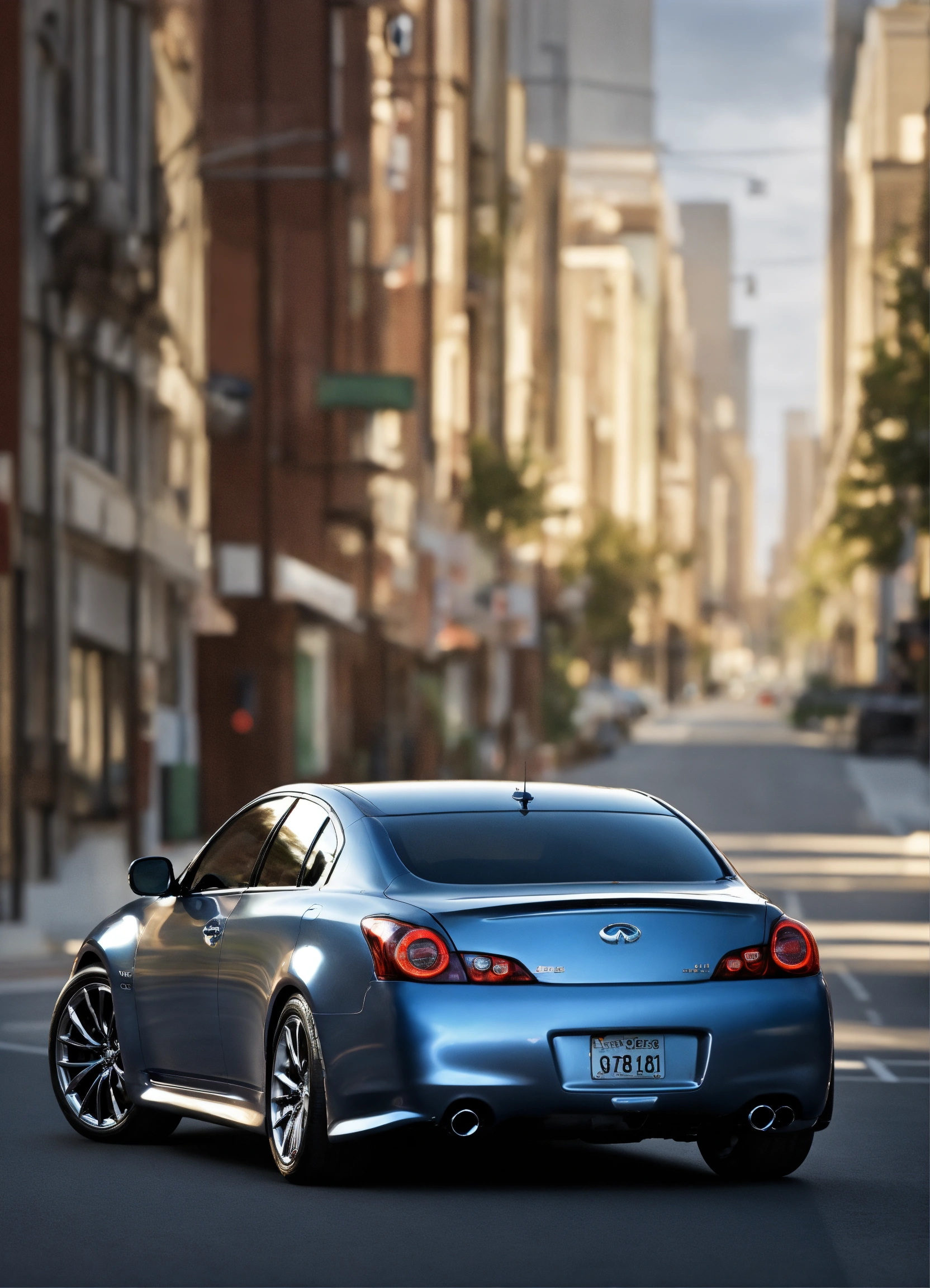 Lexica - Image of an Infiniti g35, from the rear, left angle, driving ...