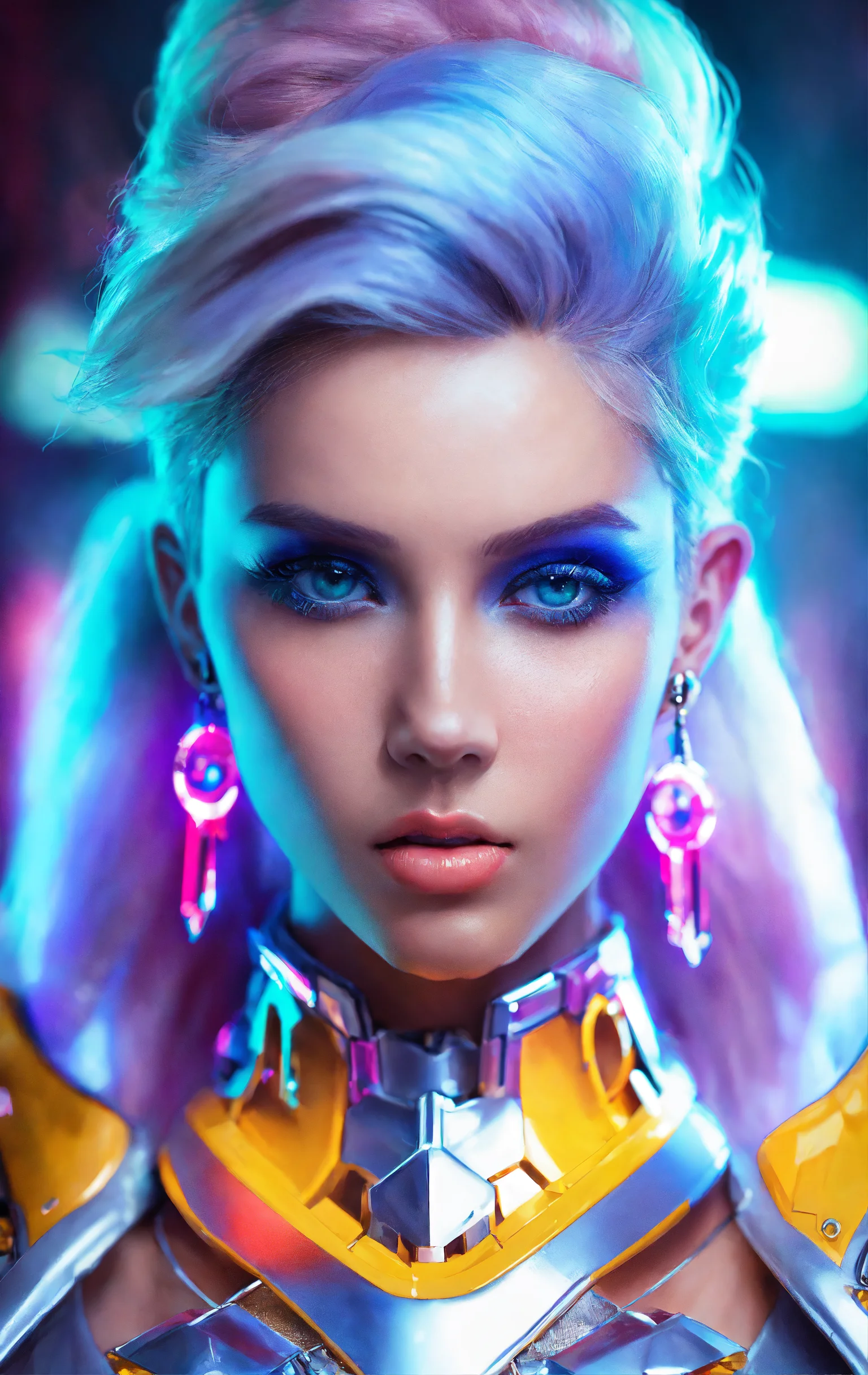 Lexica - A beautiful blonde female pop artist all pastel sleek ...