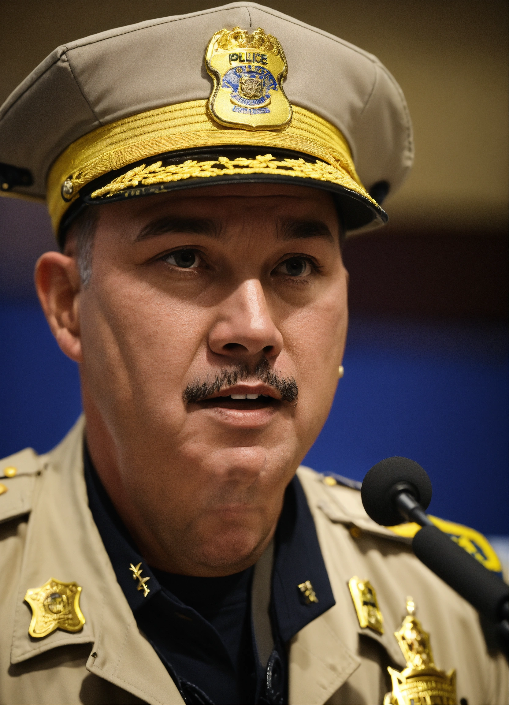 Lexica - Police chief gives press conference to TV channel reporters