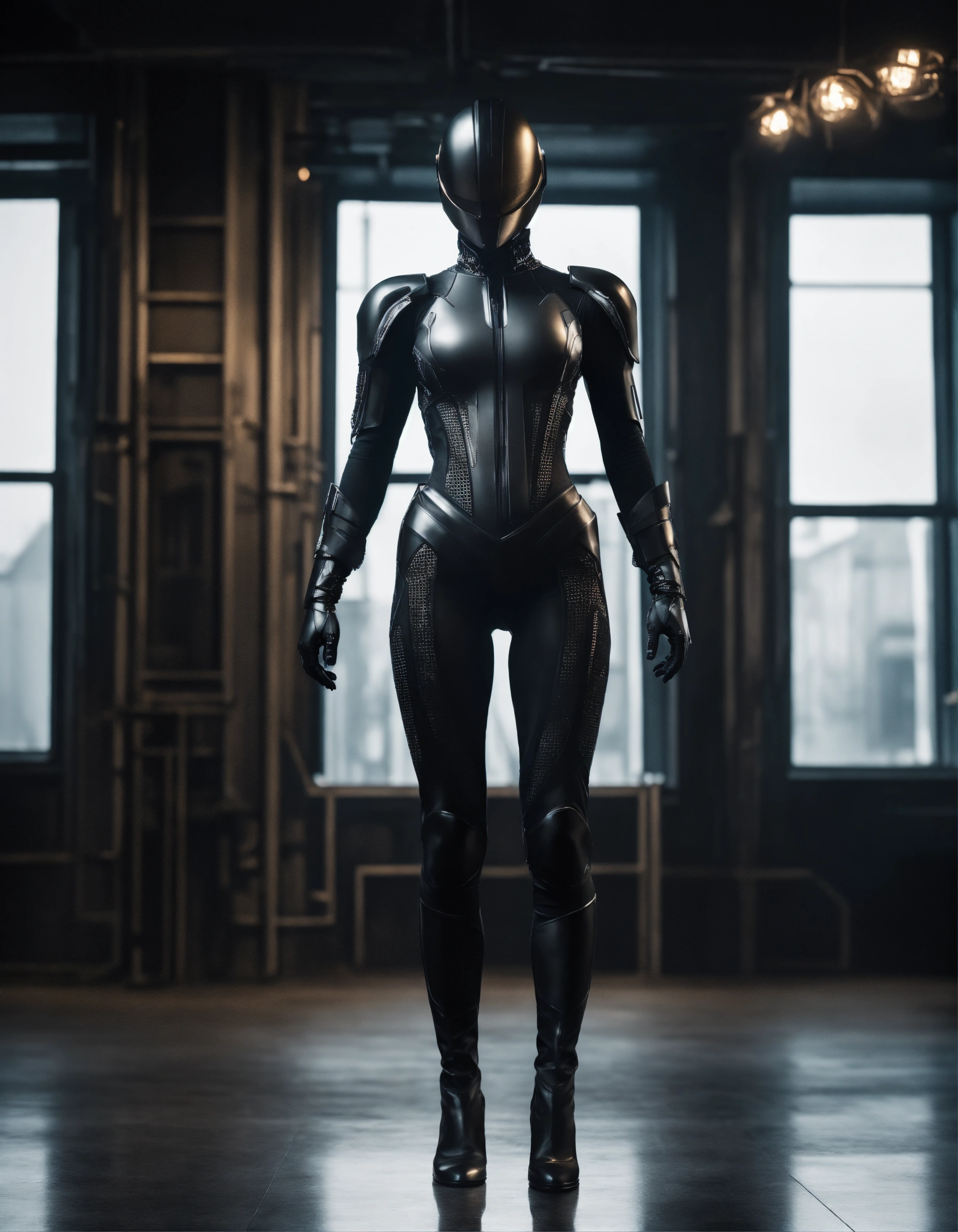 Lexica - An ultrarealistic photograph of a black metal minimalist ...