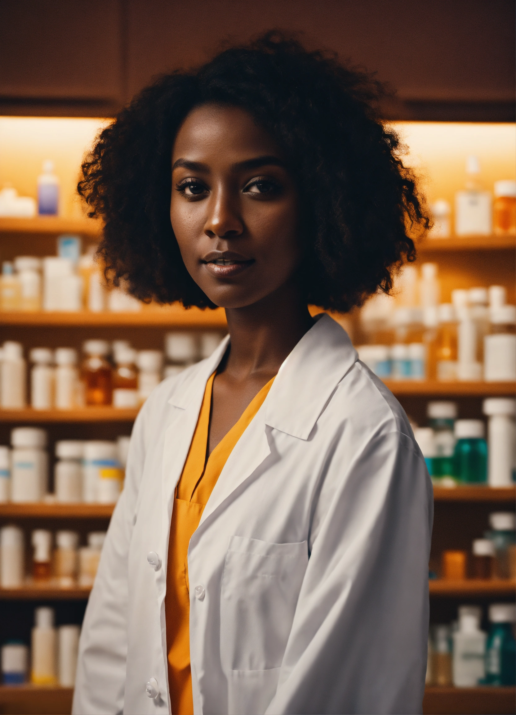Lexica - A dark-skinned pharmacist with a clean face and well-trimmed ...