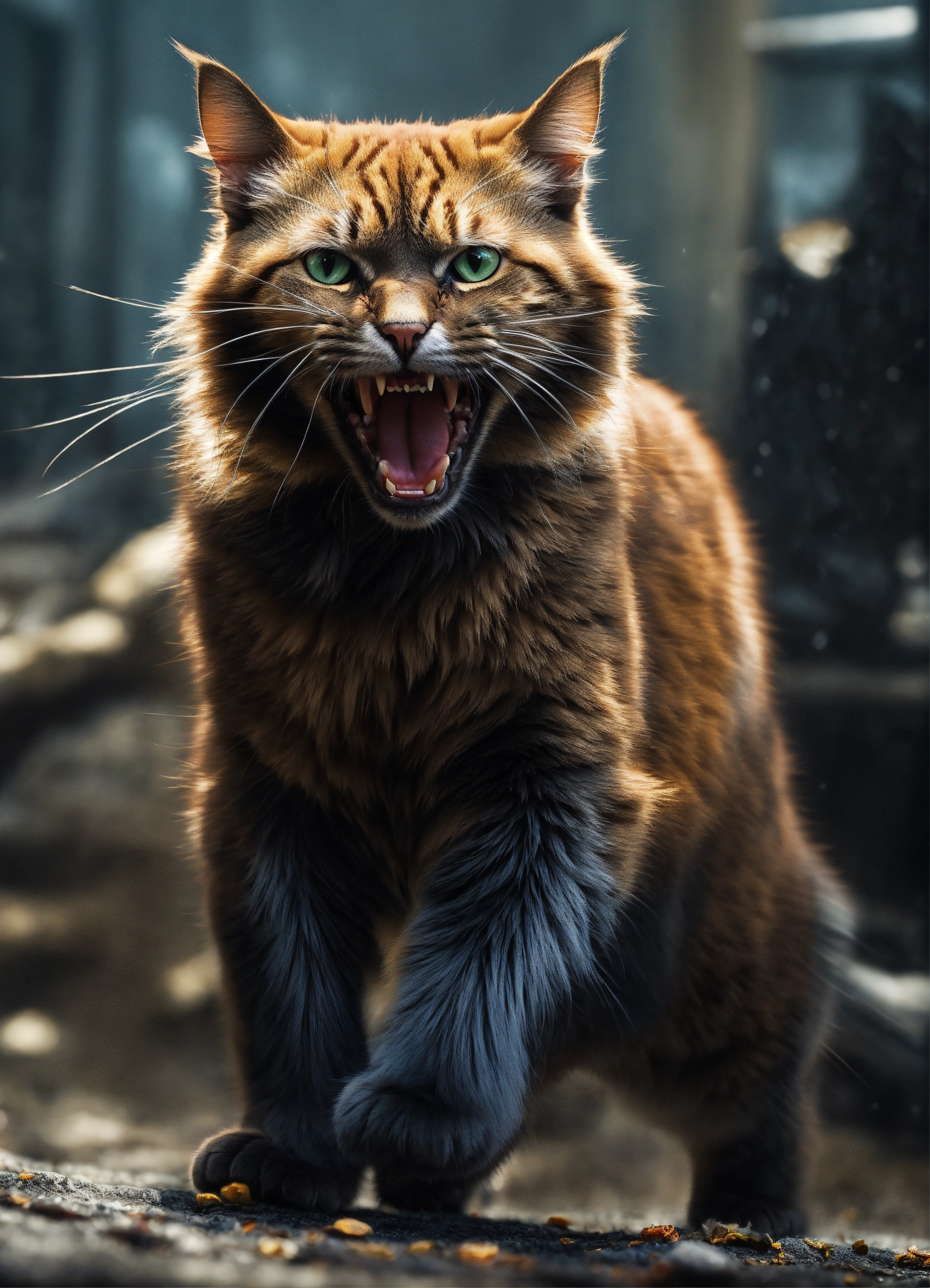 Lexica - Produce me an image of cat wolverine in fighting action, movie ...