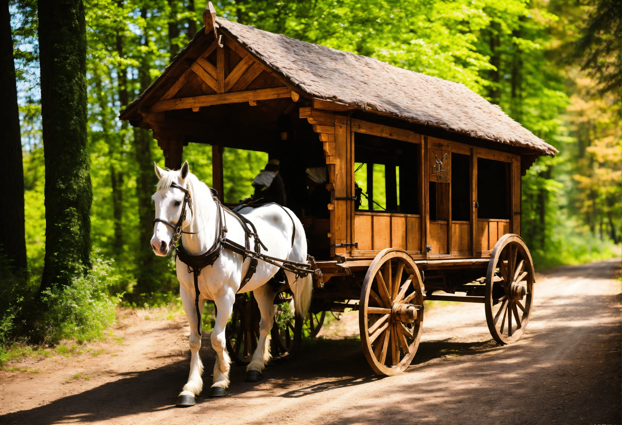 Lexica - Medieval magnificent large box wagon of the traveling people ...