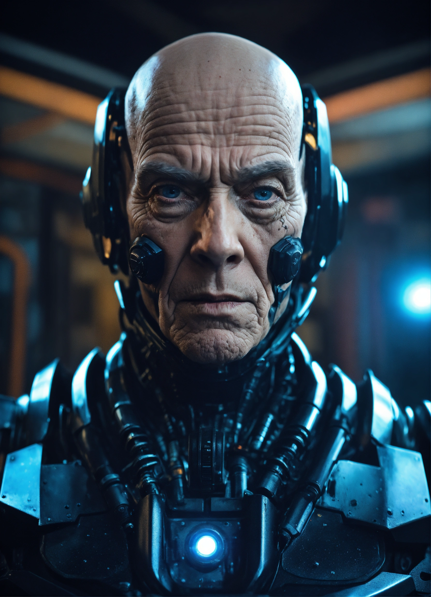 Lexica - A realistic full body photograph of a creepy 70-year-old ...