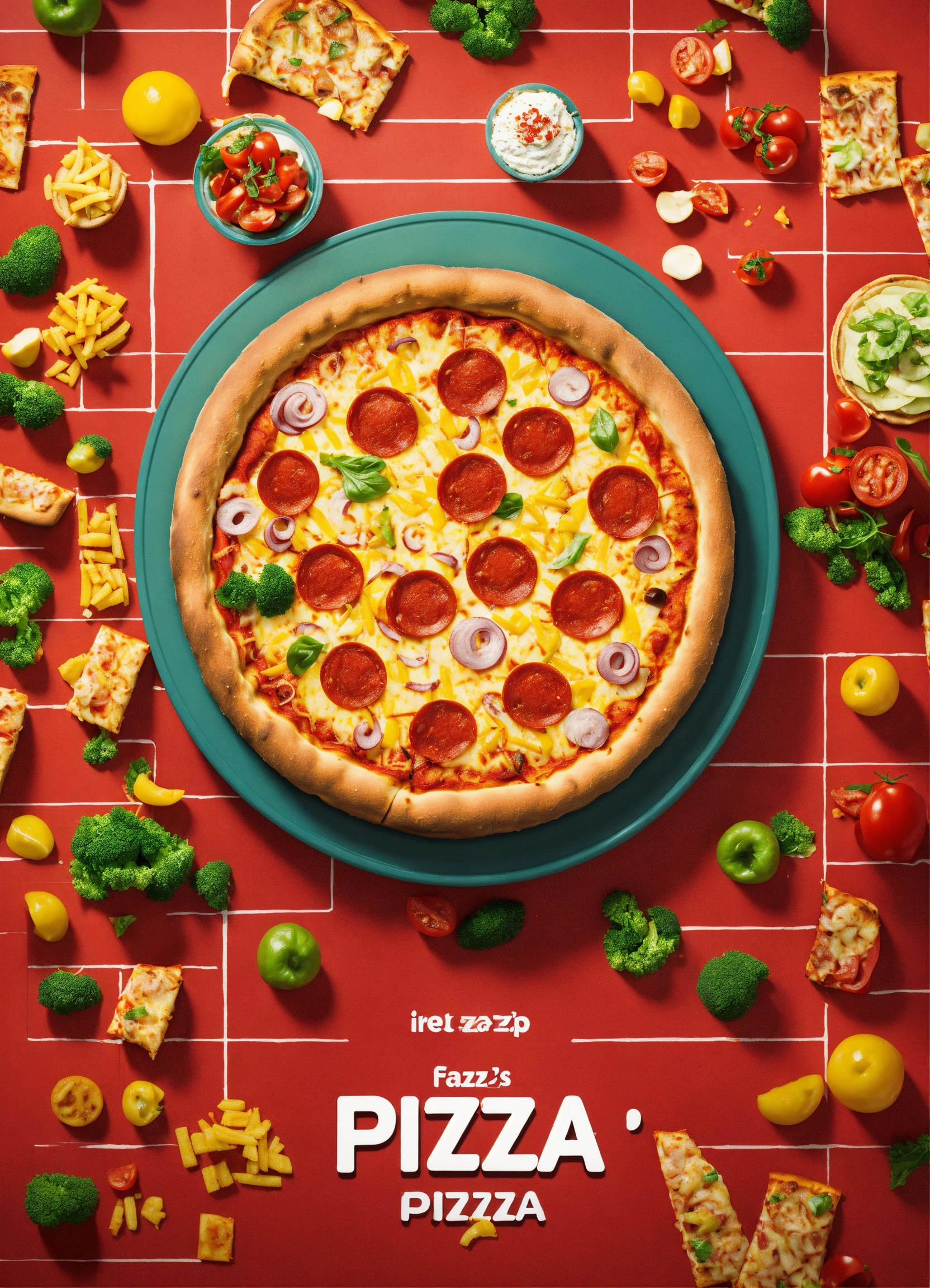 Lexica - Fast food advertisement poster for "Pixel's Pizza"