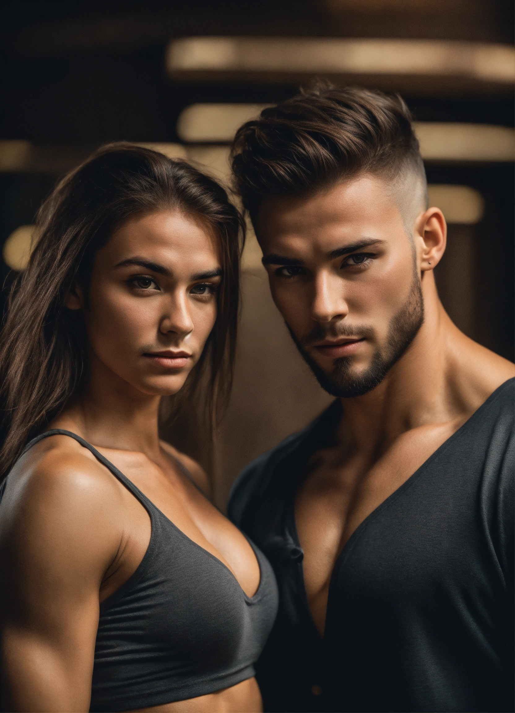 Lexica - Attractive brutal men with muscles and a woman's feminine face ...