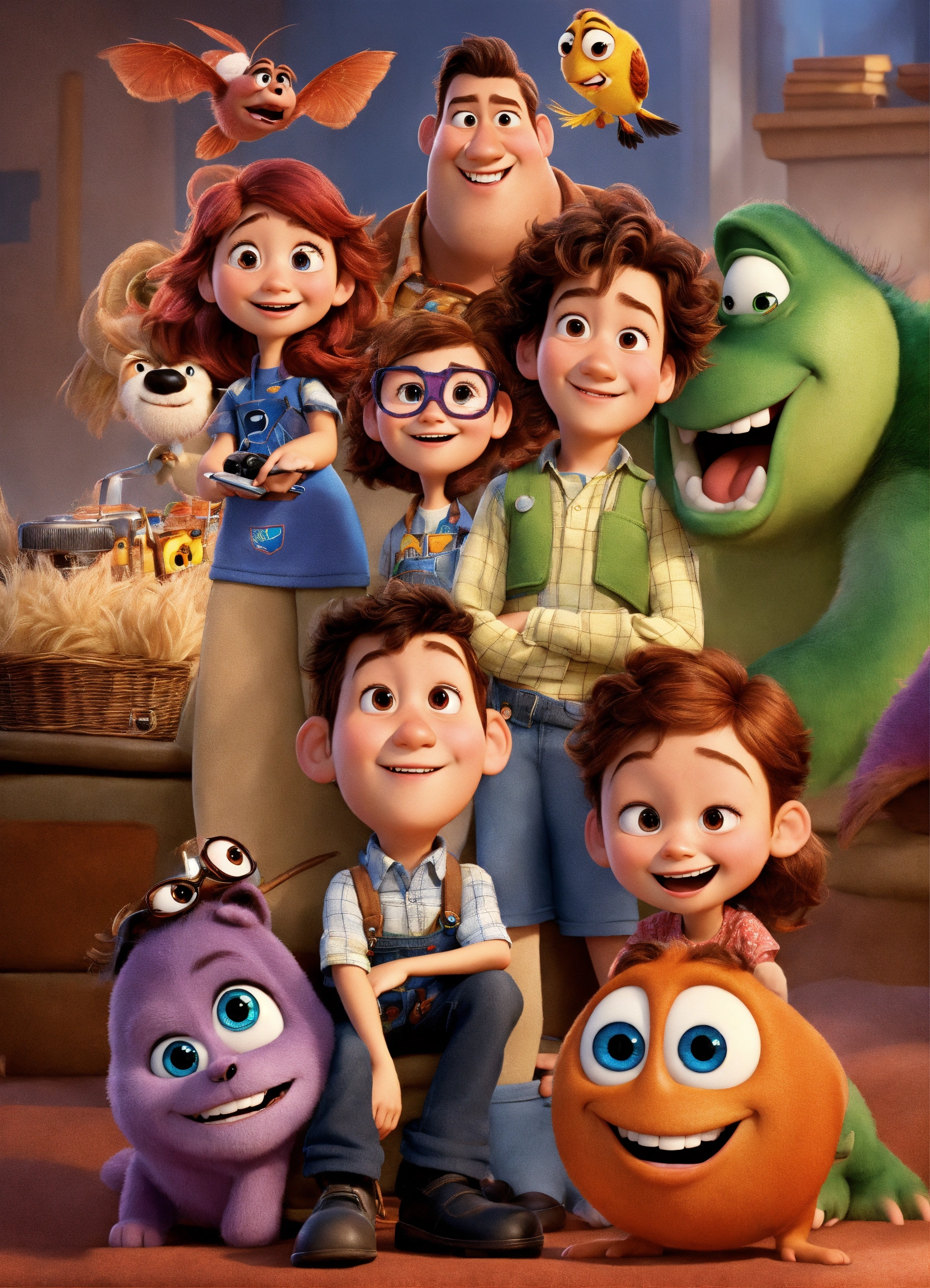 Lexica - Pixar charachters kids