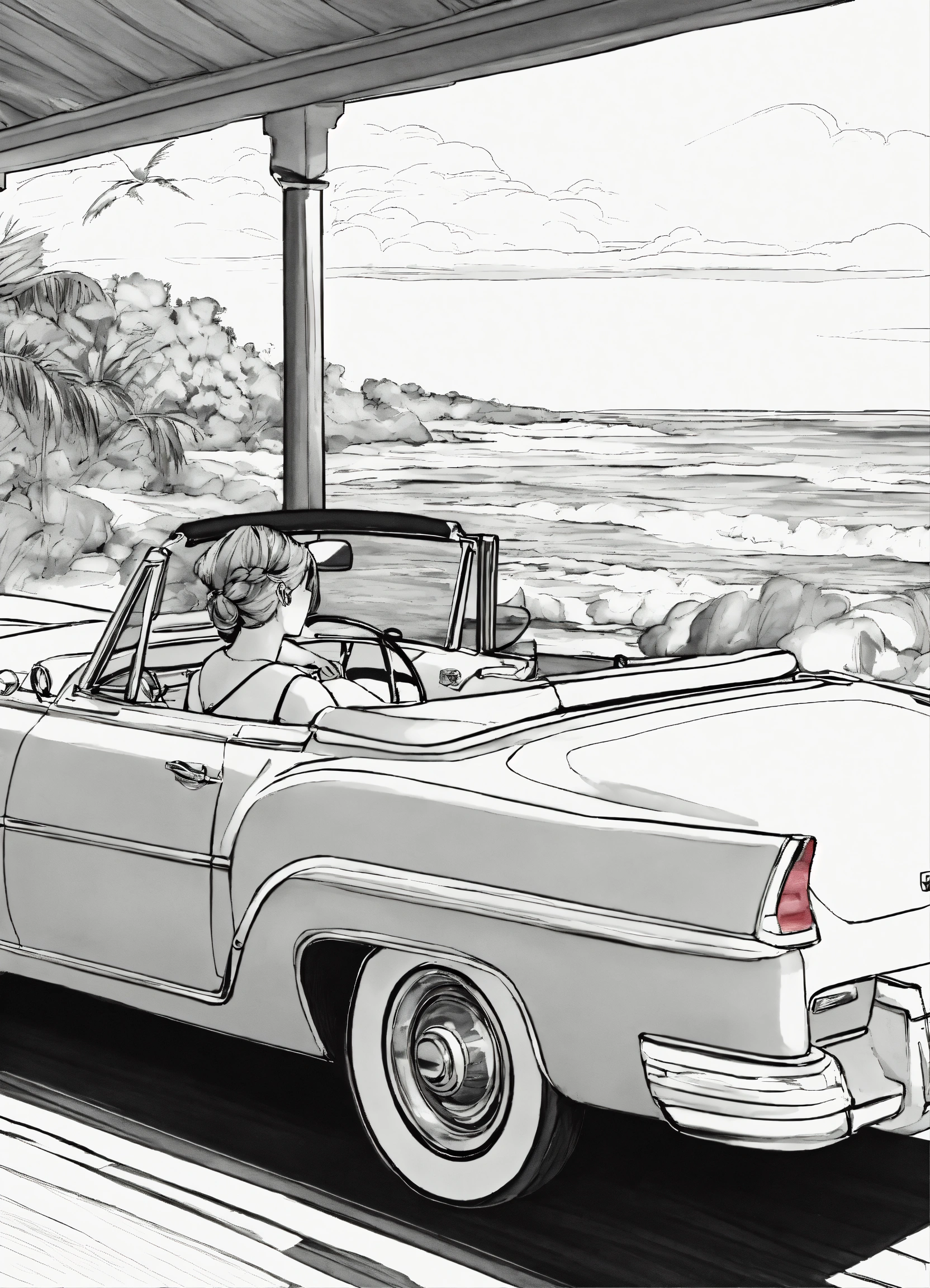 Lexica - Imagine prompt Draw a minimalist b&w lineart style fashion ...