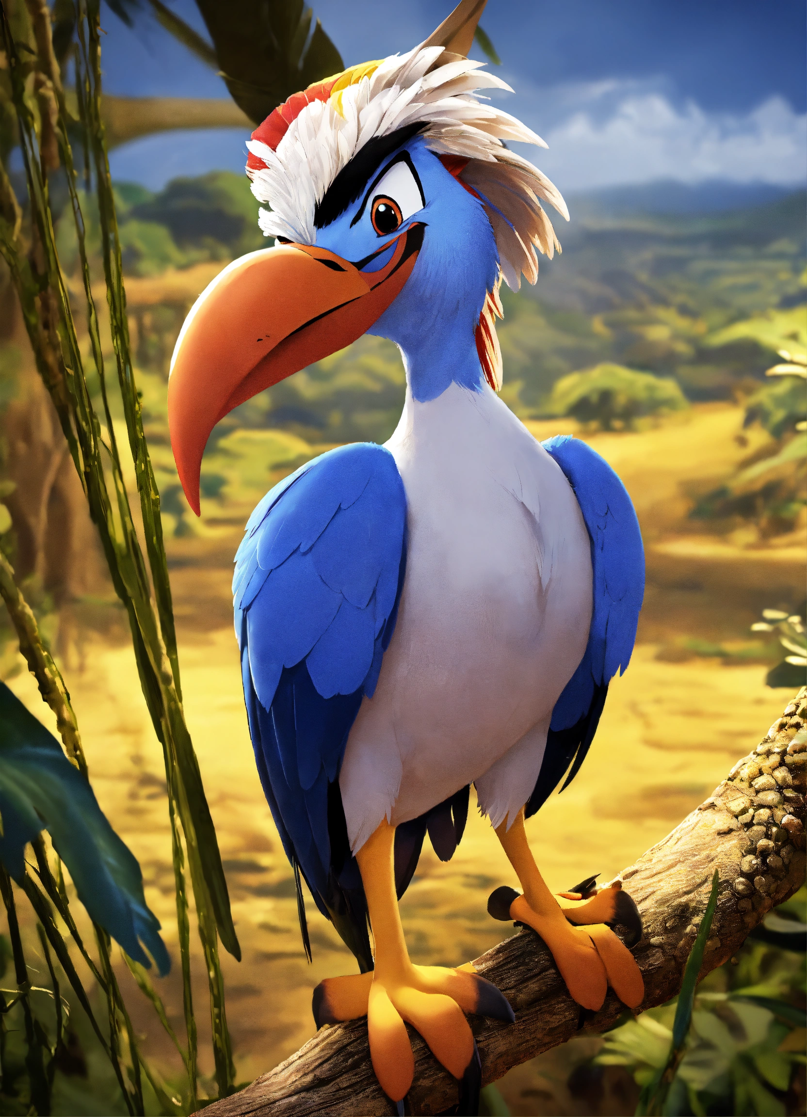 Lexica - Zazu bird from Disney's Lion King cartoon