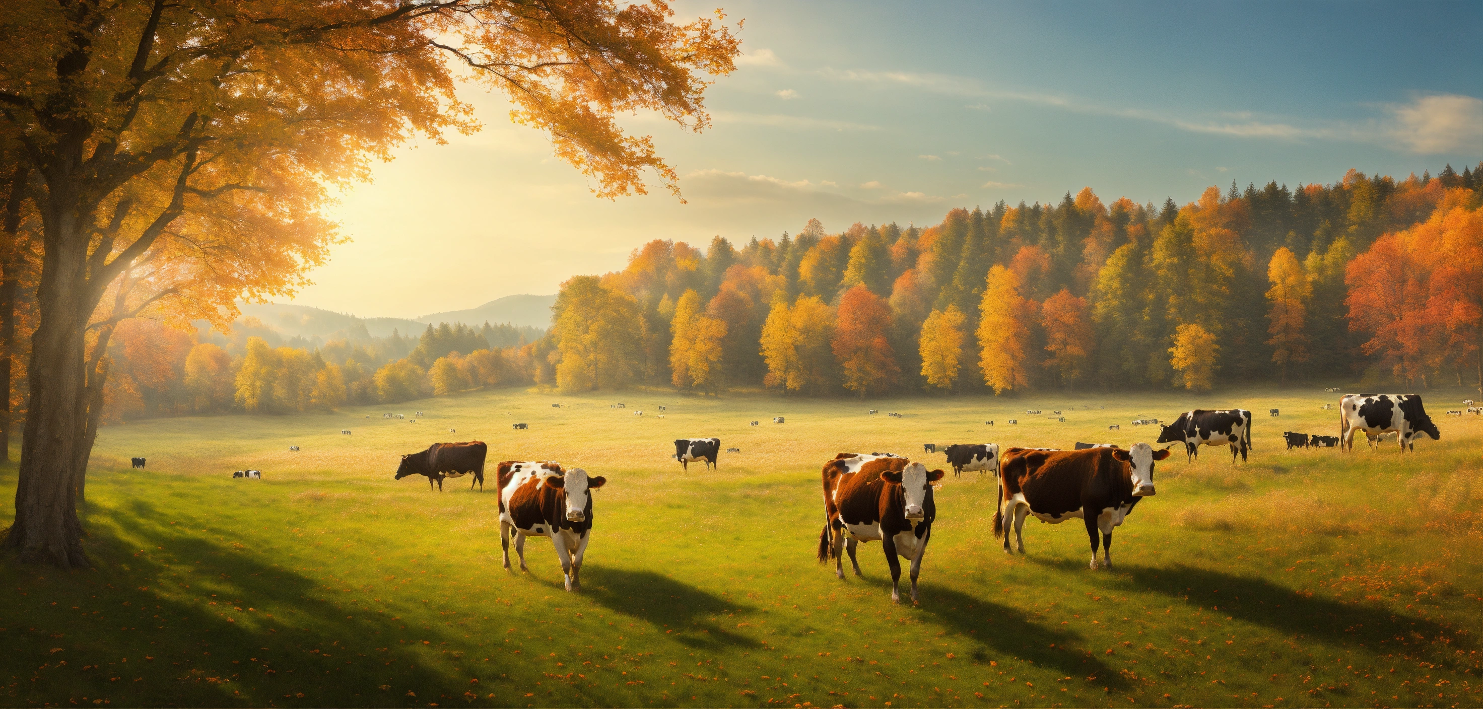 Lexica - A serene fall meadow landscape in the daytime. high-definition ...