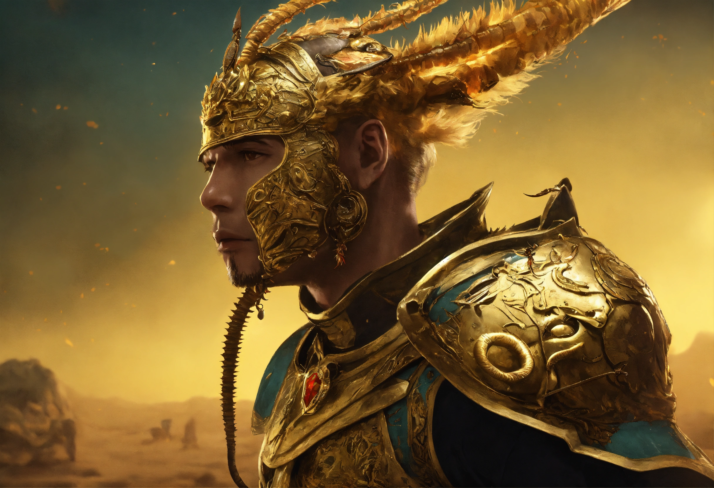 Lexica - A creature that looks like a locust with a man’s face, woman’s ...