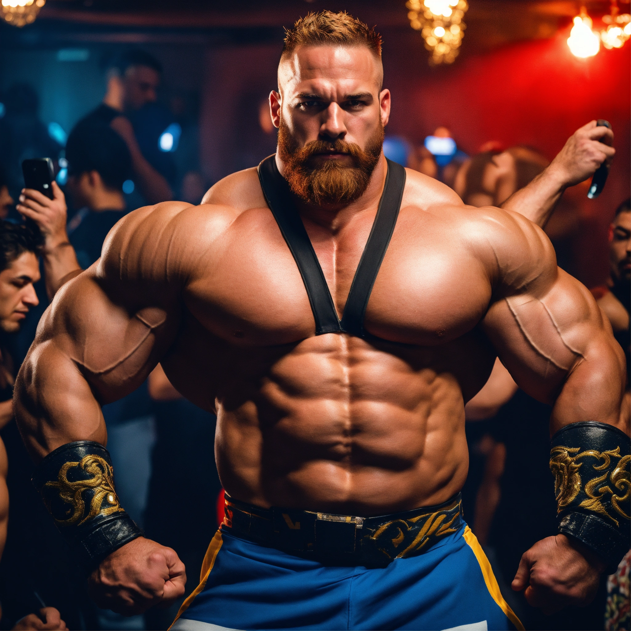 Lexica - 30-year-old man with big muscles, big bodybuilder, body like a wrestler, Vega from ...