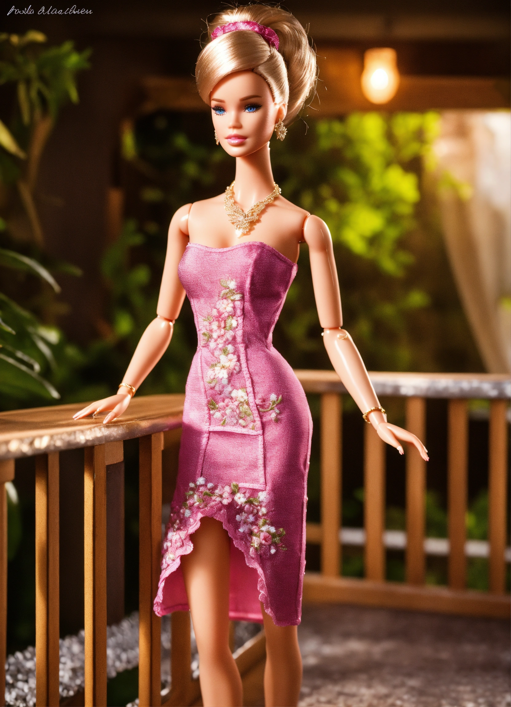 Lexica - Female Barbie front view, a 38D cup un dress, standing on feet ...
