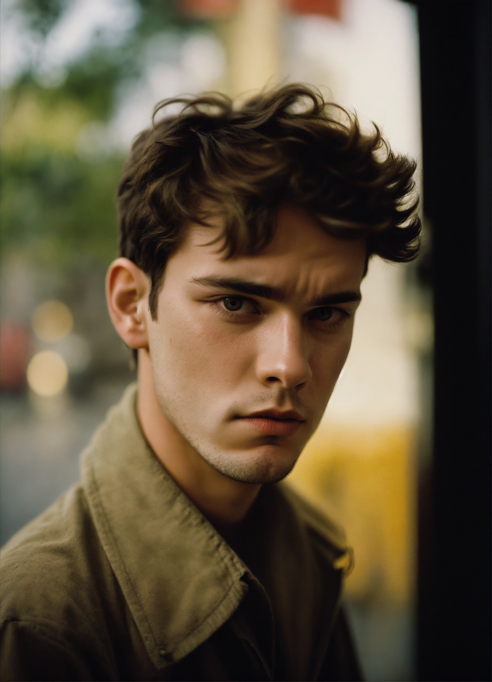 Lexica - Portrait of a kind of a young man, twenty years with brown ...