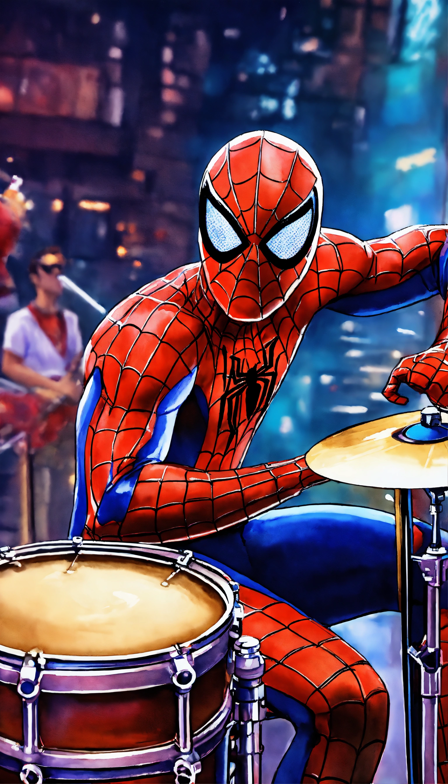 Lexica - Realistic, Masterpiece, fashion photoshoot, spiderman playing ...