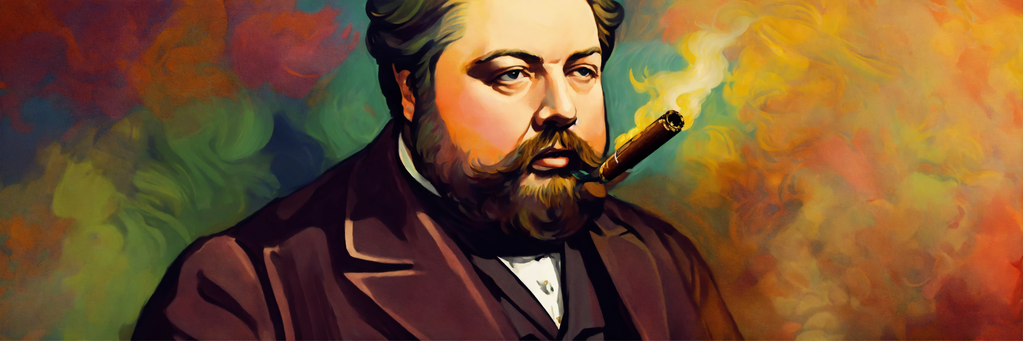 Lexica - Charles Spurgeon, colorful illustration. He's depicted as in ...