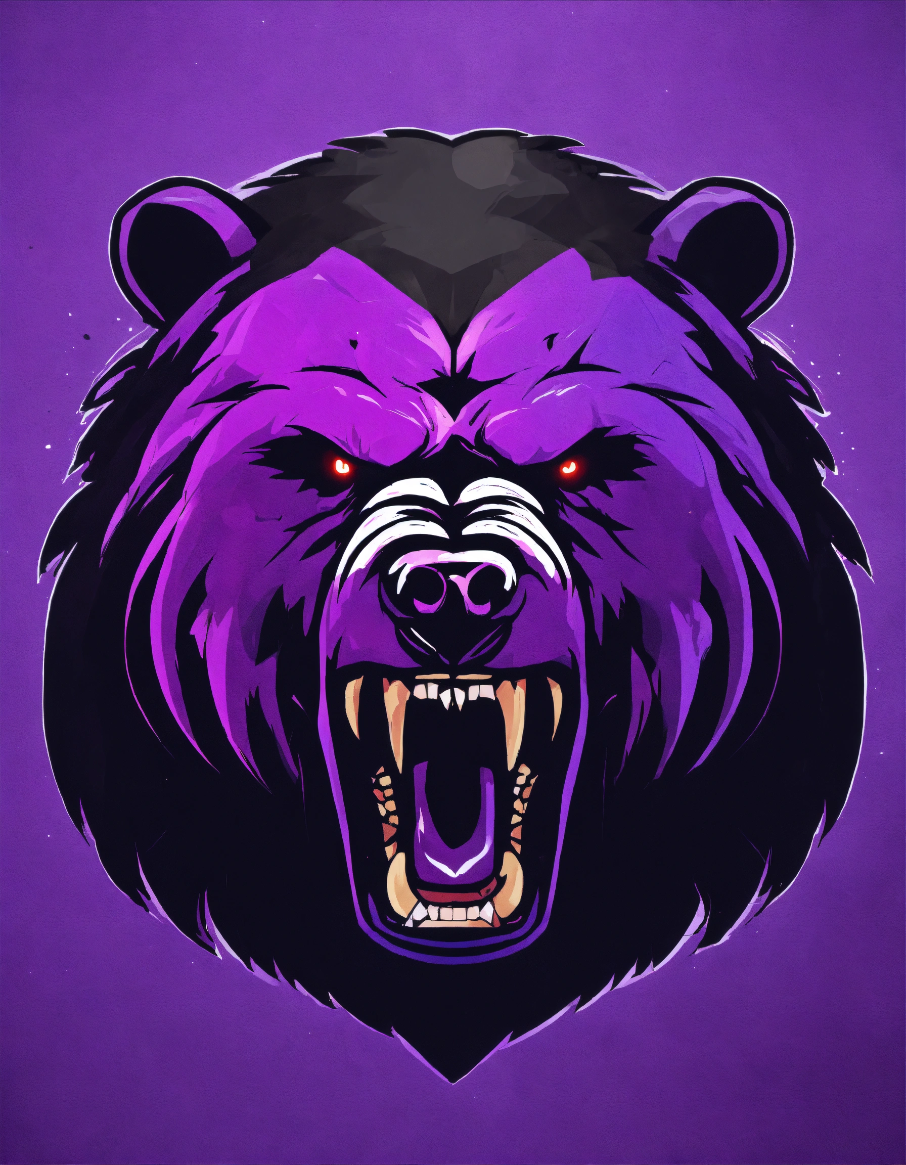Lexica - Angry, savage, madness, rage bear logo, ancient, digital art ...