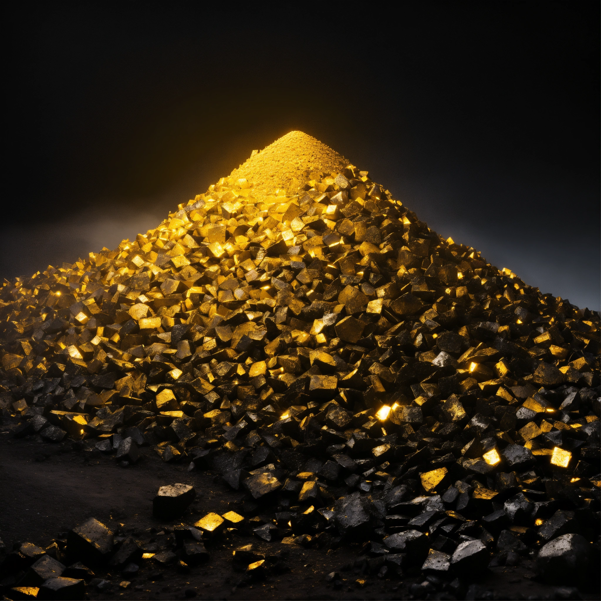 Lexica - Pile of ore, metal, heap, magic mountain of iron, ore, black ...
