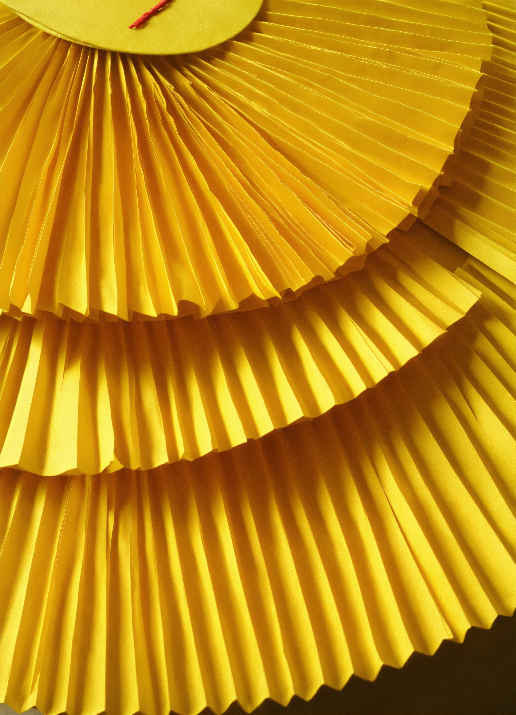 Lexica - Yellow pleated paper fans