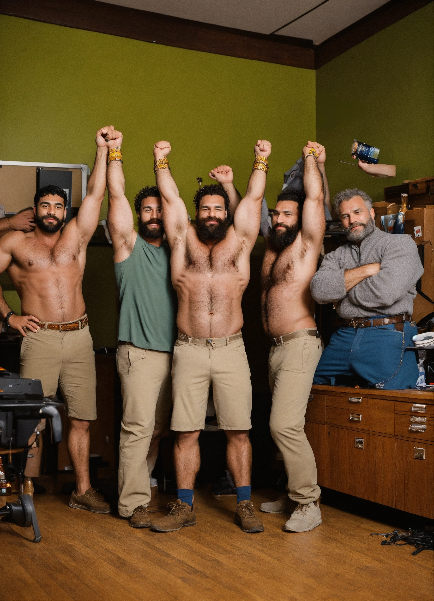 Lexica - Group of 6 burly, average looking, hairy ,manly ,average ...