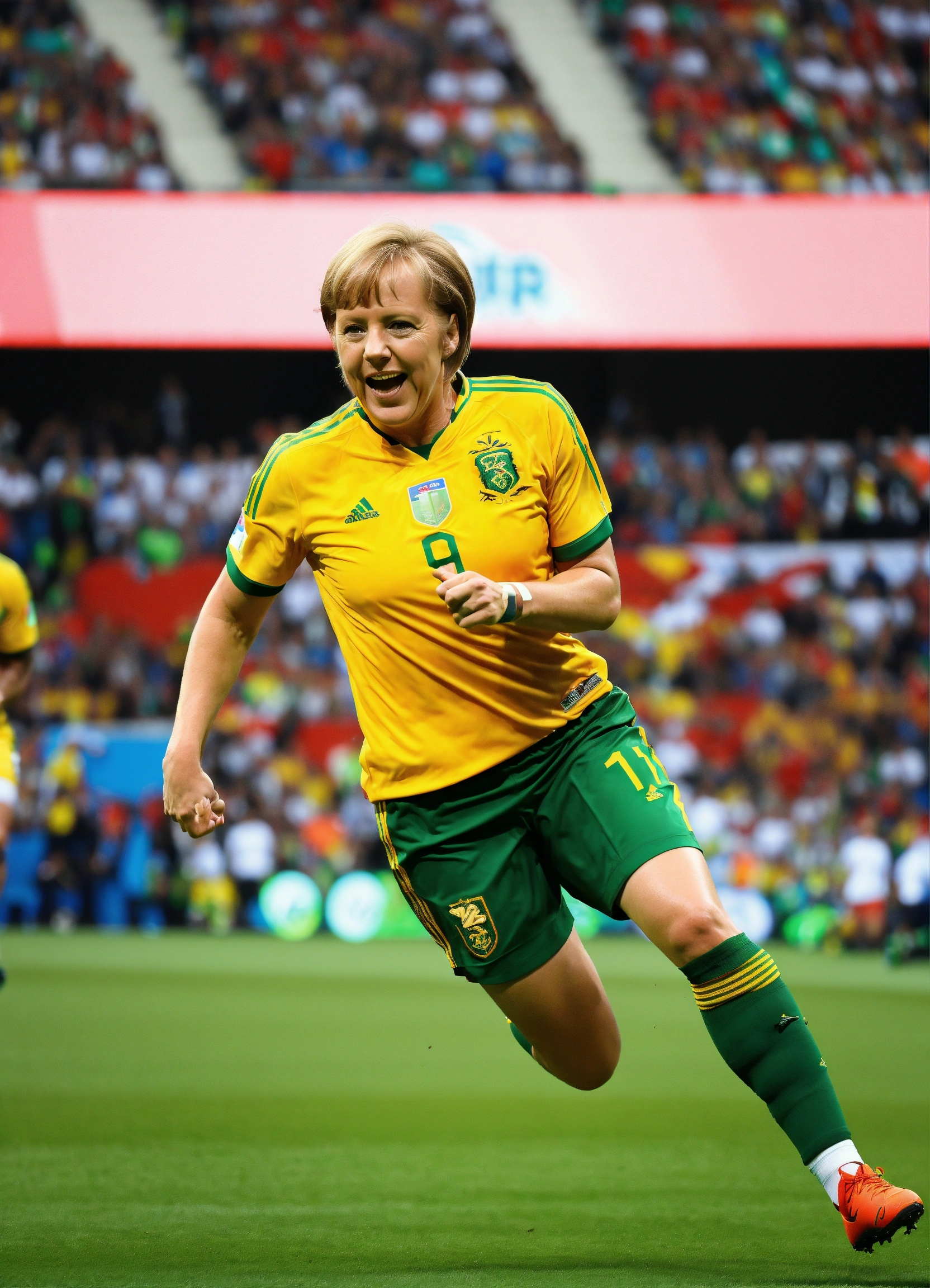 Lexica - Angela Merkel scoring a goal, in the FIFA World Cup by ...