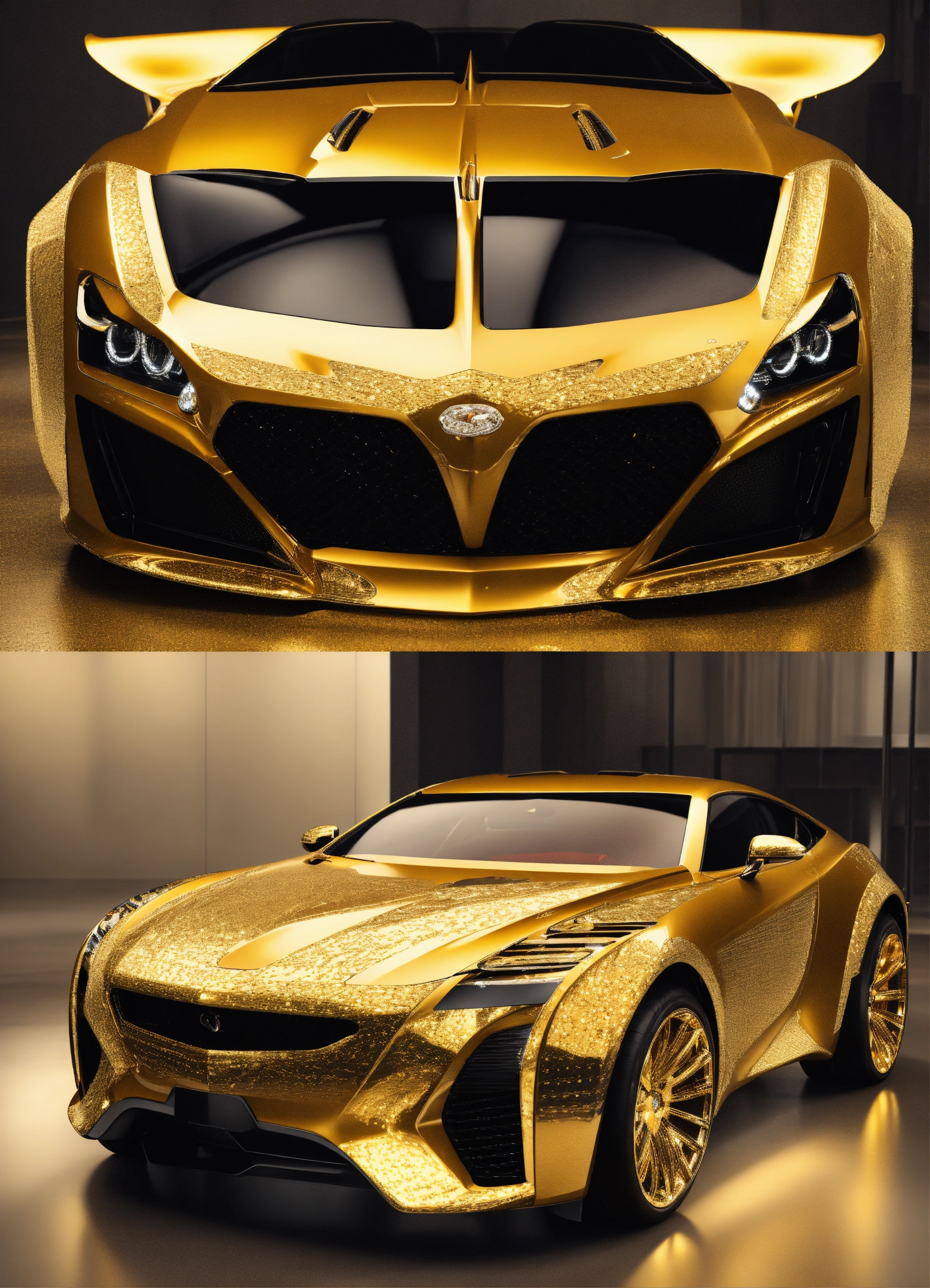 Lexica - Unknown exotic car, design with diamond, luxury design black ...