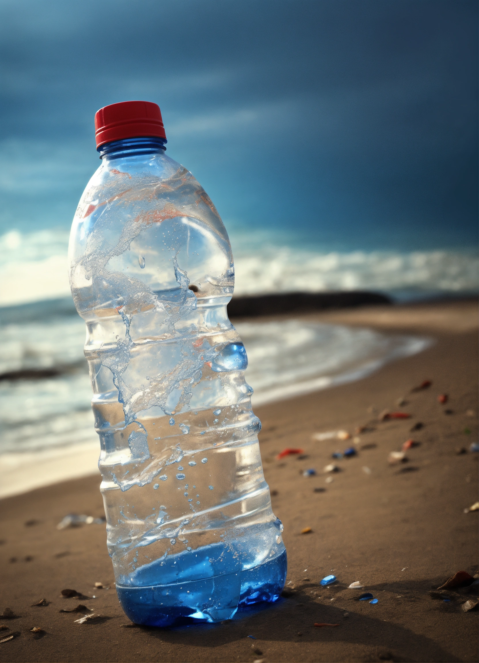 Lexica - Damaged plastic water bottle concept