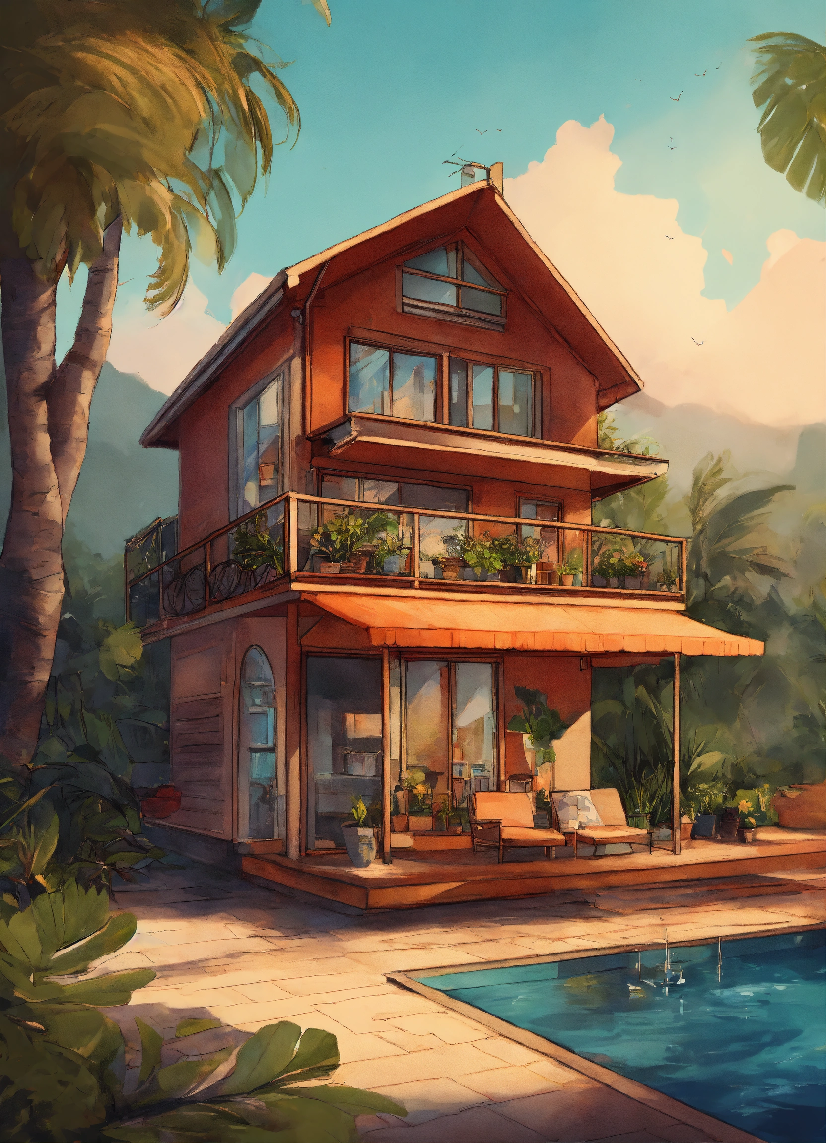 Lexica - Create an illustration for a short-term rental tatoon