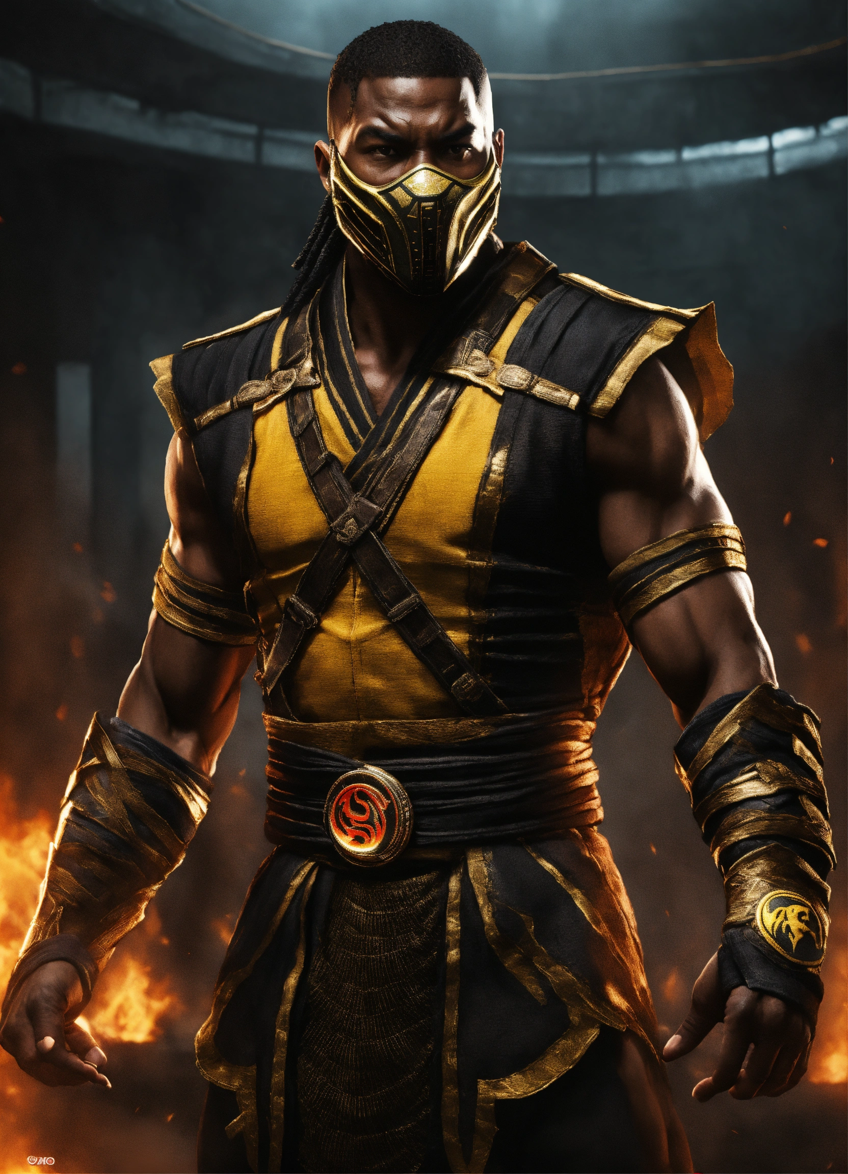 Lexica - Black man mortal kombat