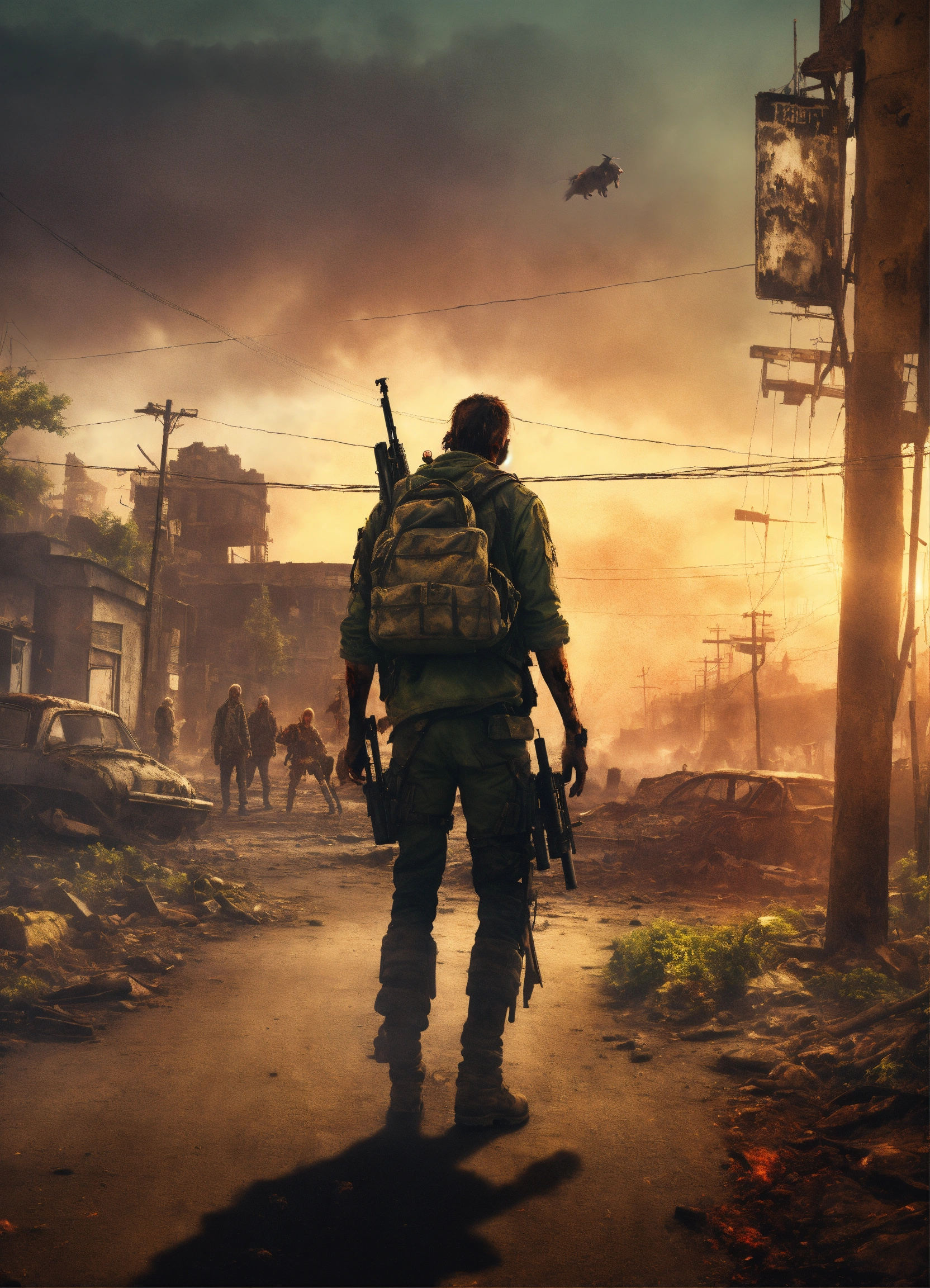 Lexica - Zombie, earth as a post-apocalyptic paradise, cinematic