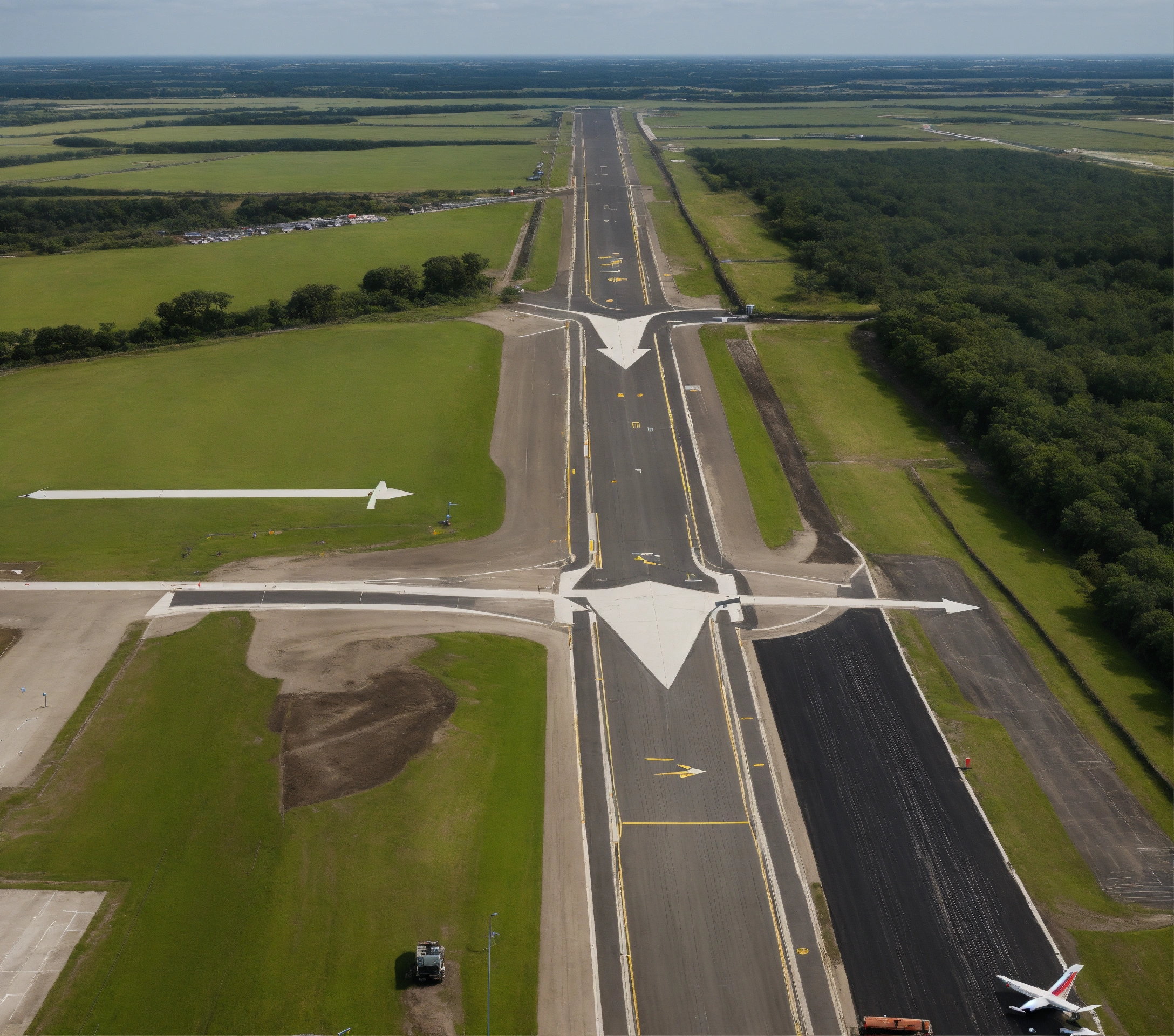 Lexica - The arrow-shaped runway is removed far ahead, at the end the ...
