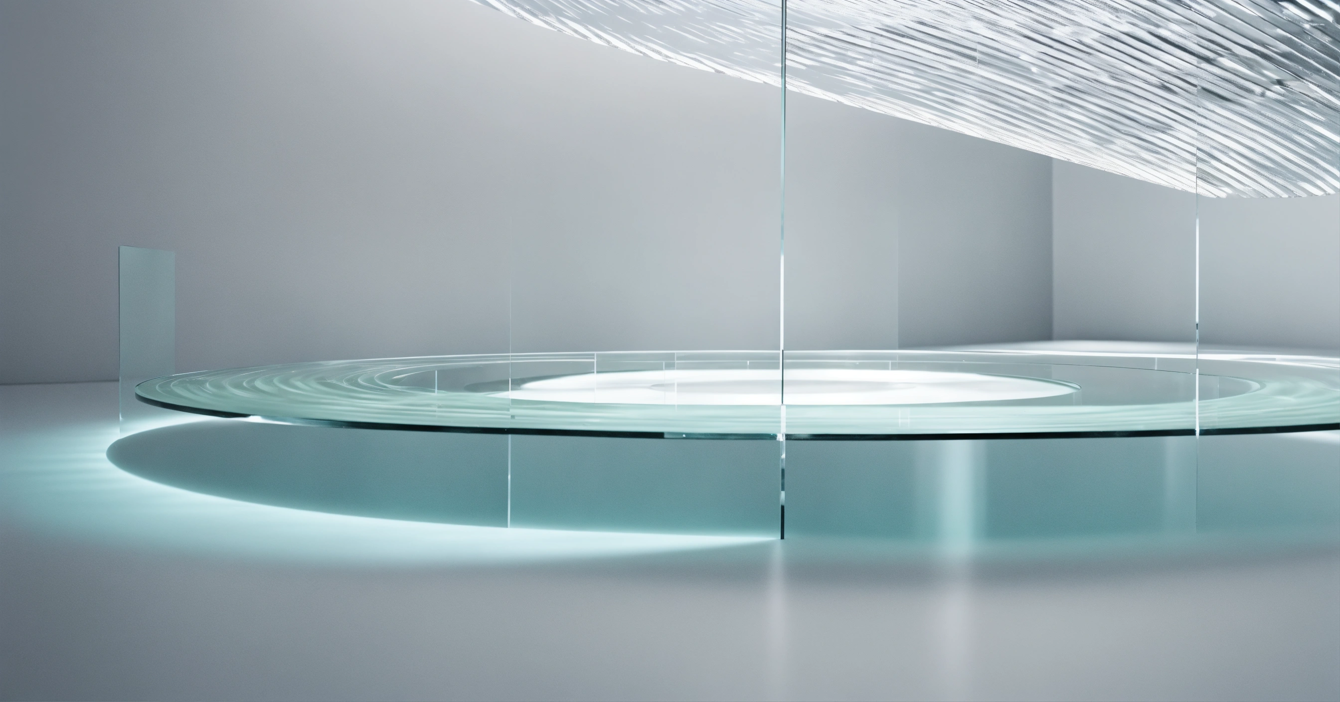 Lexica - Thin glass circle, seen from a side angle with a rotated ...