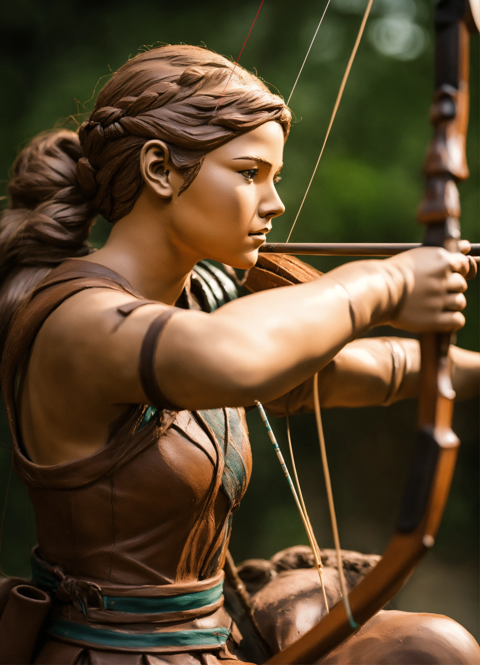 Lexica - A realistic lifelike painted lifesized clay sculpture of a ...