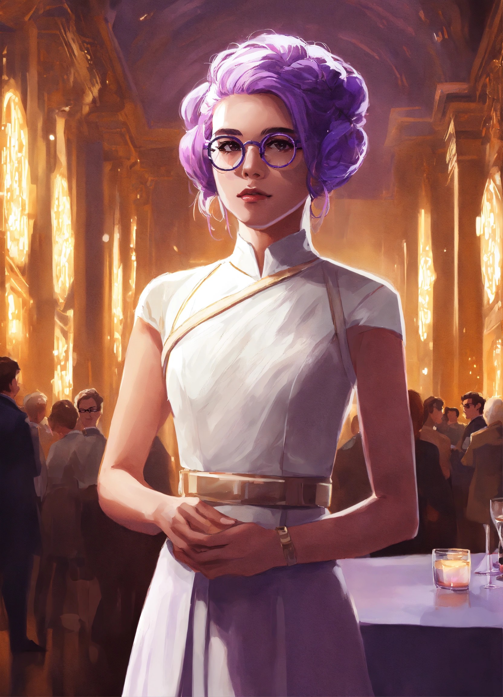 Lexica - Digital art of a young Star Wars Senator with round-frame ...