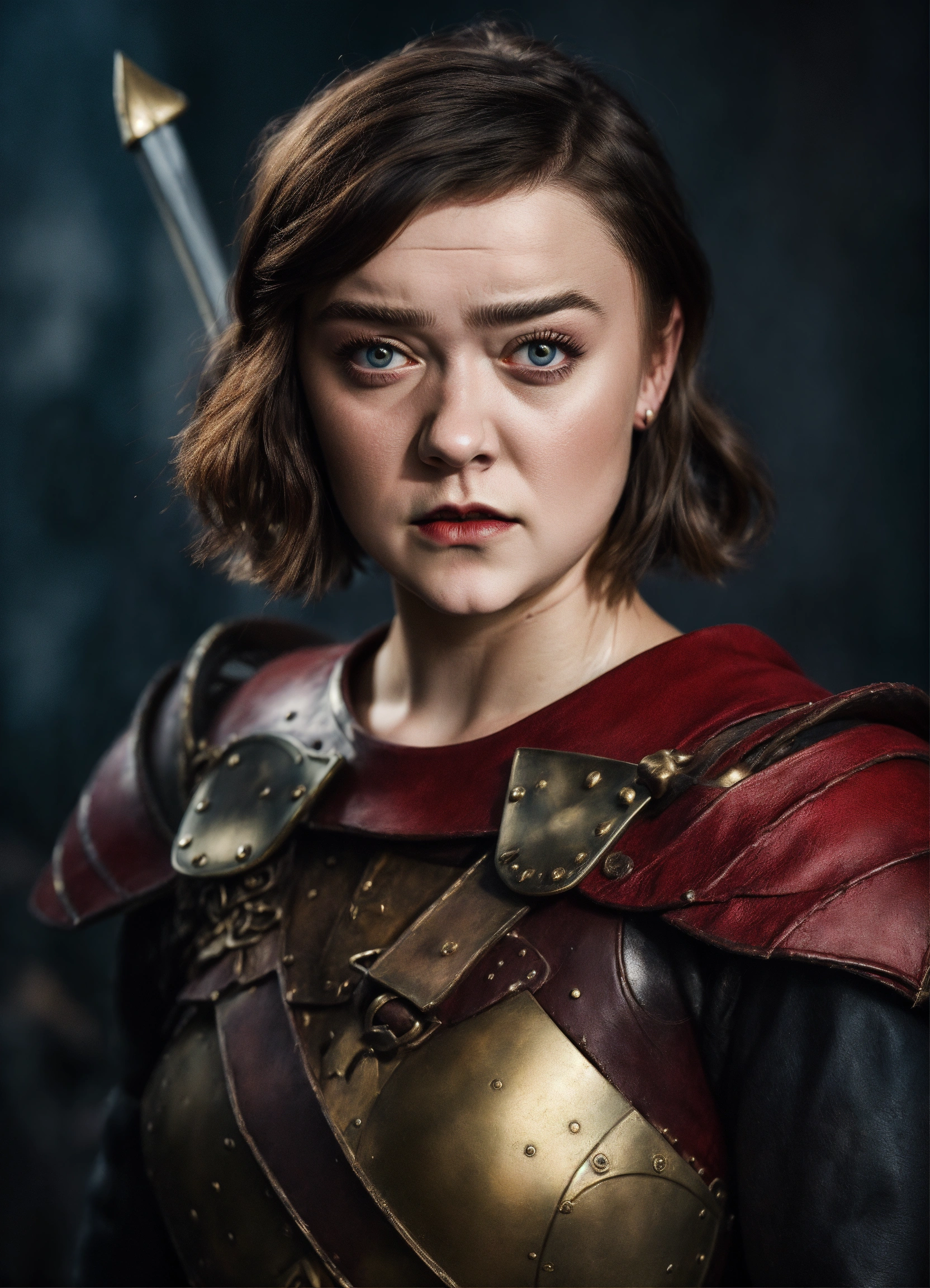 Lexica - Photo quality portrait of Maisie Williams Norse Valkyrie with ...