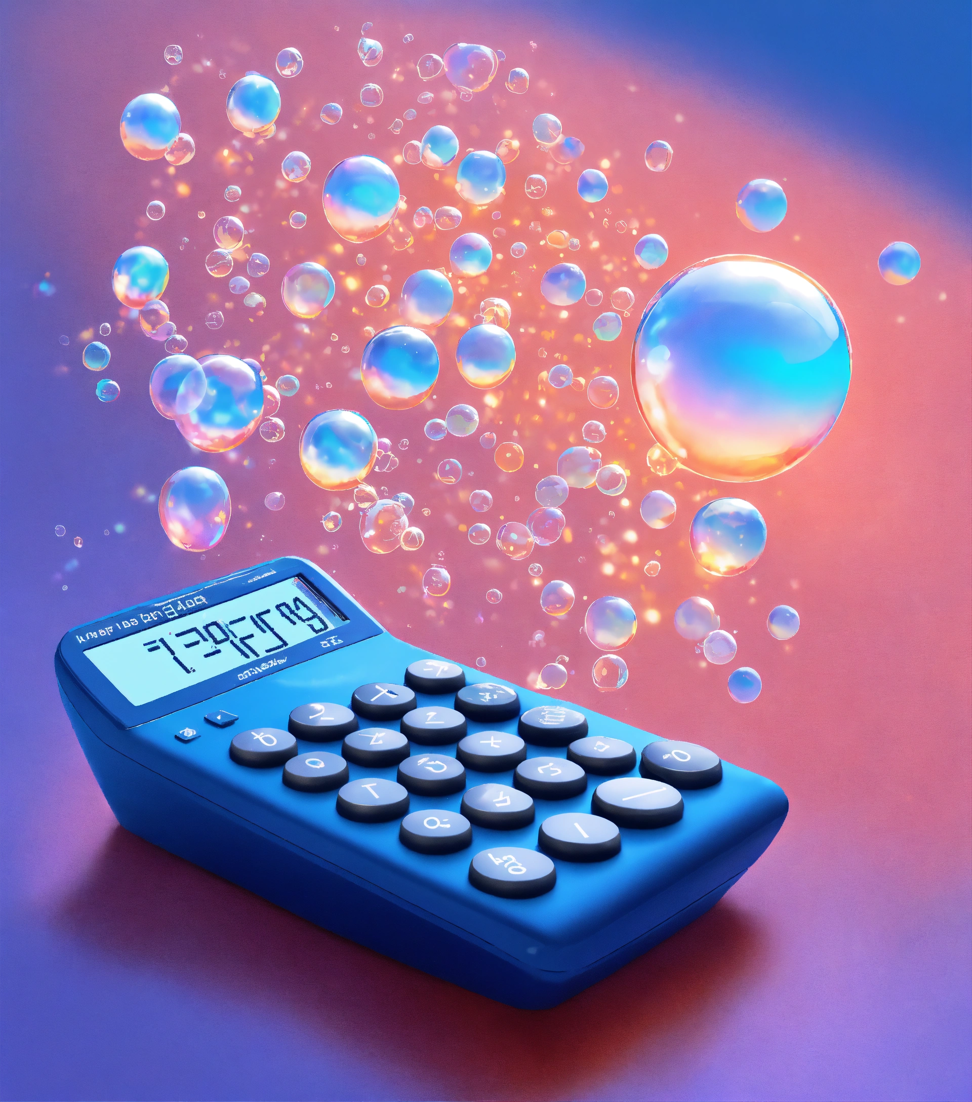 Lexica - Create an image where a calculator's buttons are transforming ...