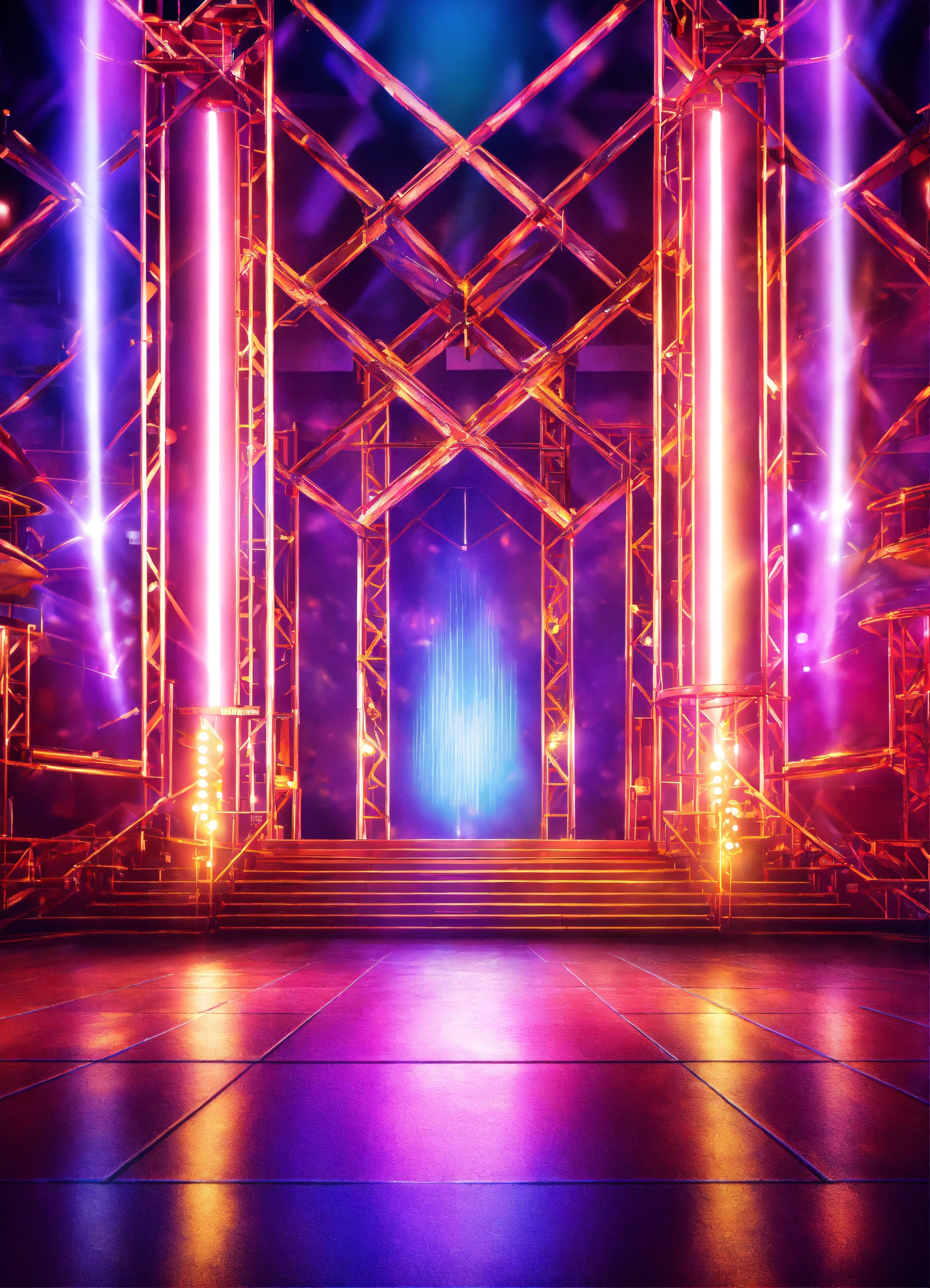 Lexica - Background for event flyer, stock image, illuminated stage ...