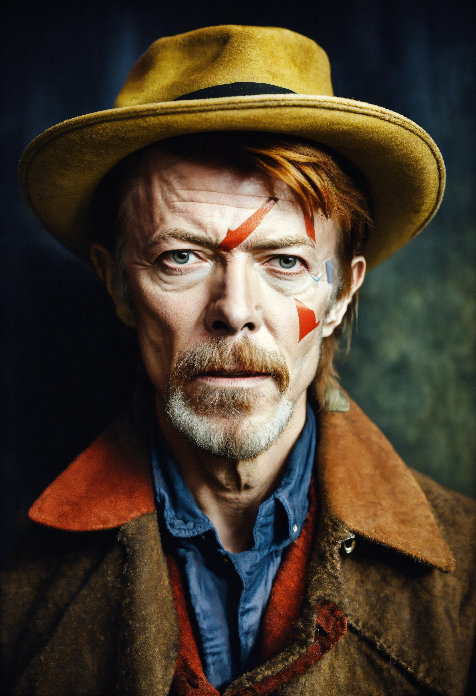 Lexica - Portrait of David bowie as a stereotypical hobo, complete with ...
