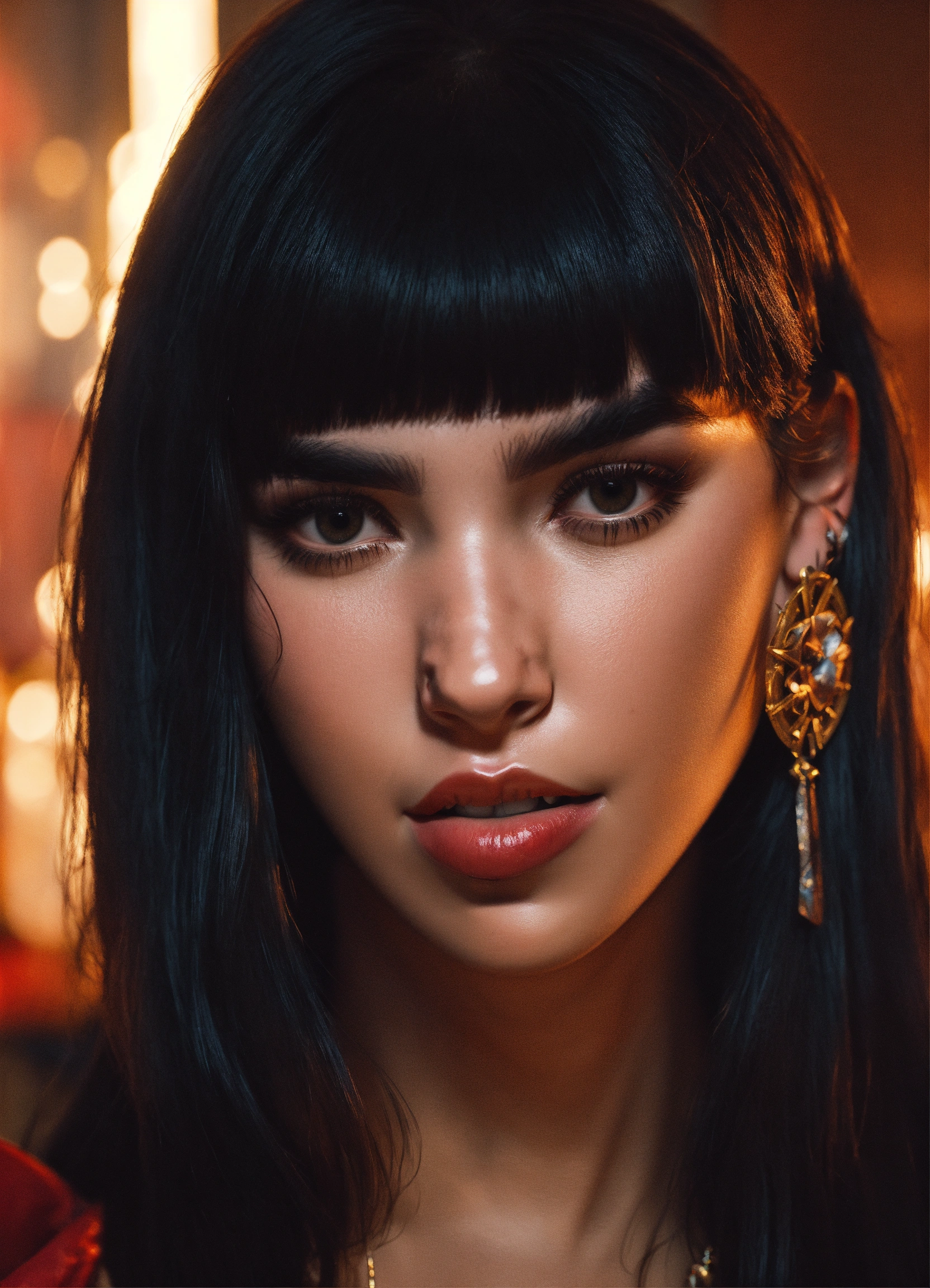 Lexica - Portrait of dua lipa, Vampirella realist