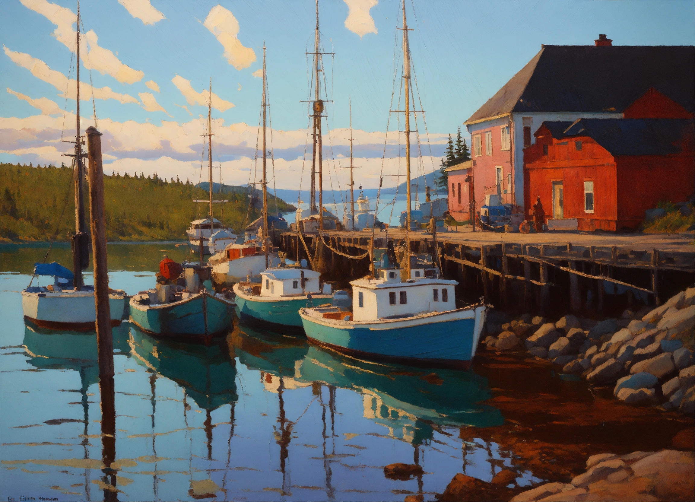 Lexica - Ocean, seashore, gaspé cliff, labrador landscape, rpg style ...