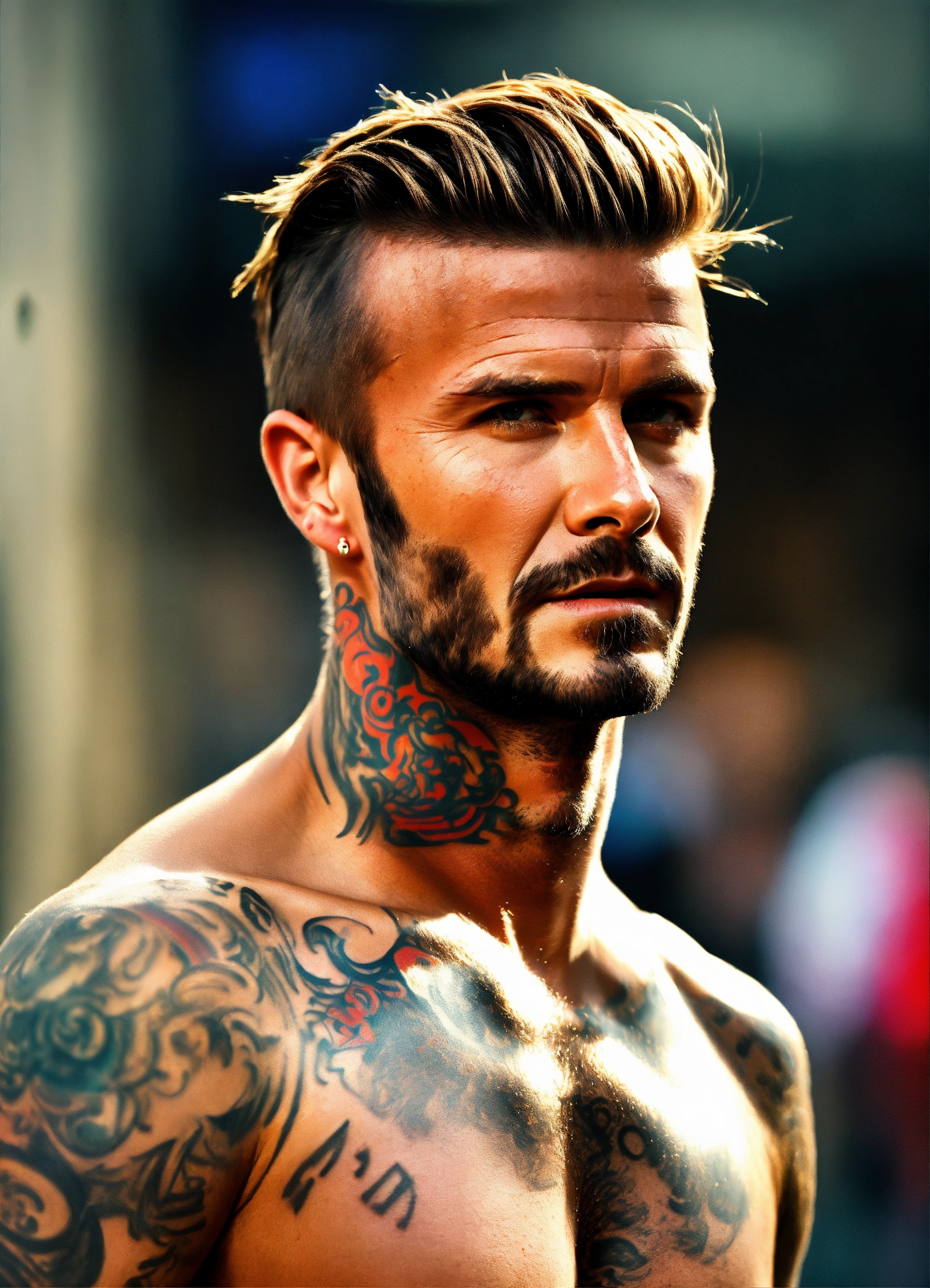 Lexica - A painting style oil color of "David Beckham" in behance hd ...