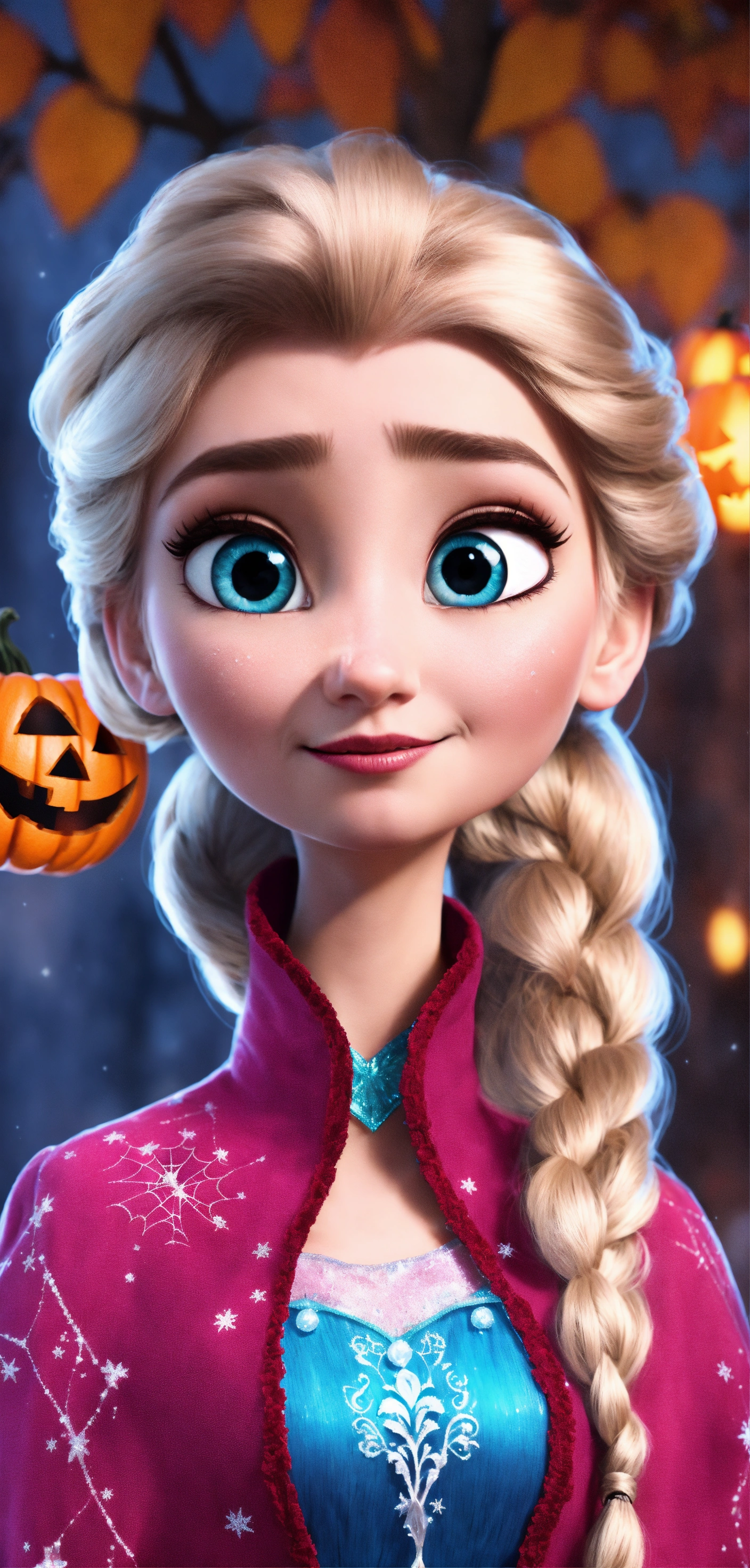 Lexica - Elsa from Frozen as a cute centenarian, cartoon effect ...