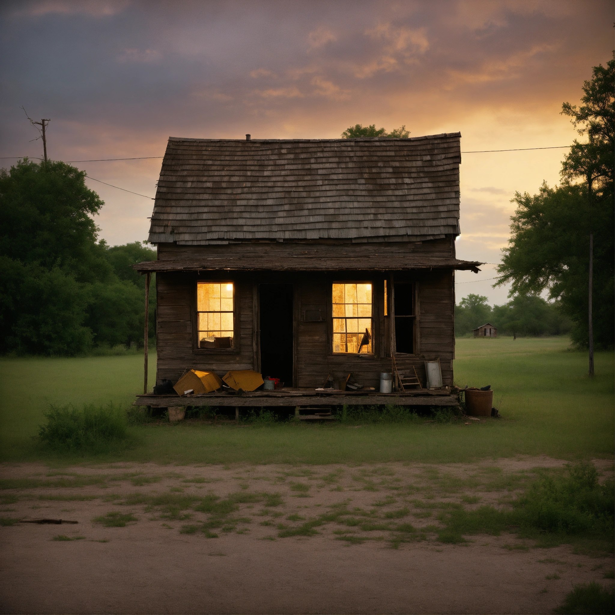 Lexica - A photograph of an old shack in texas, Gregory Crewdson wide ...