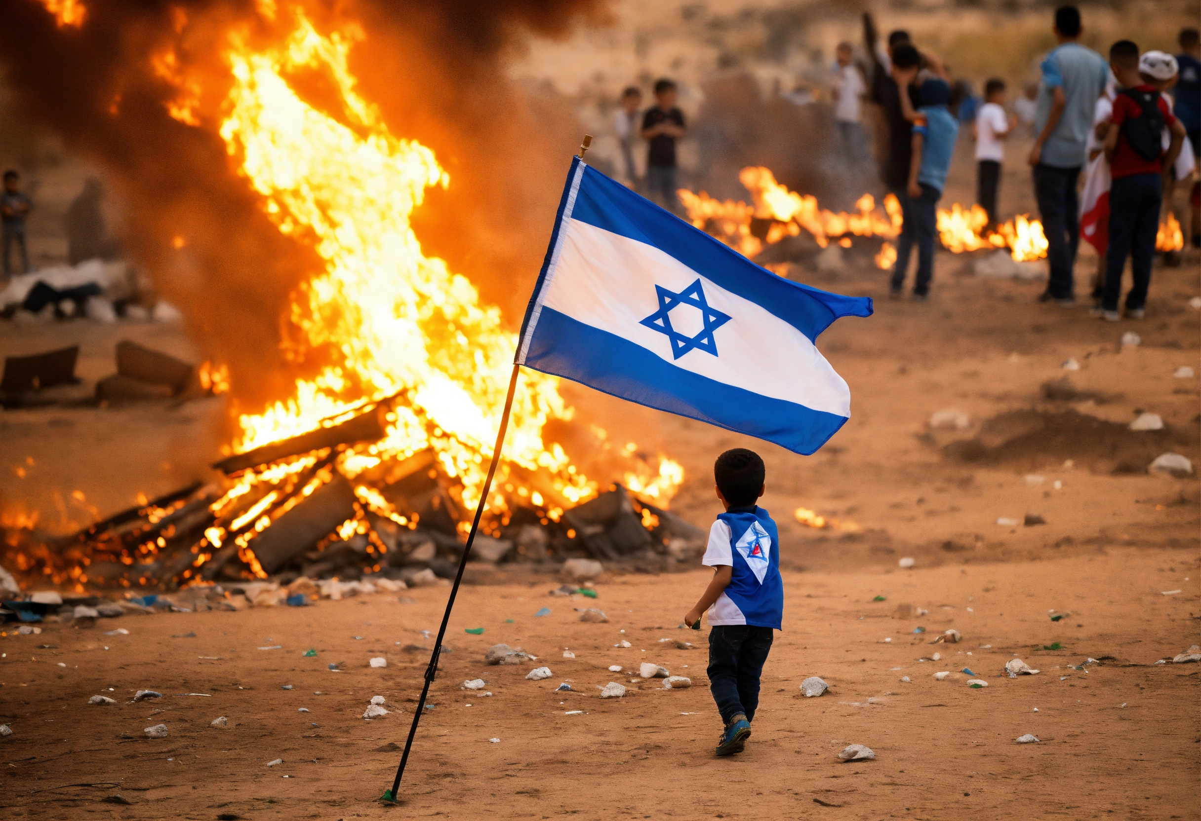 Lexica - Hundreds of children up to 6 years old, with the Israeli shirt ...